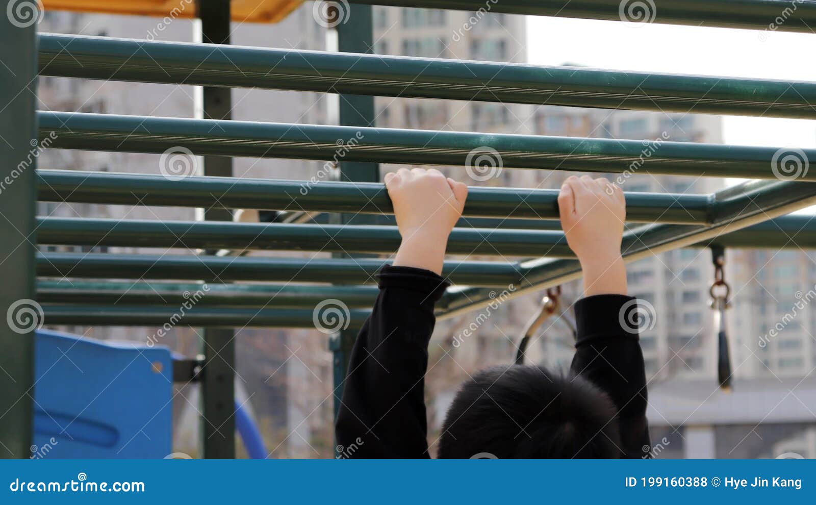 Hands Dangling from the Horizontal Bar. Stock Photo - Image of exercise ...