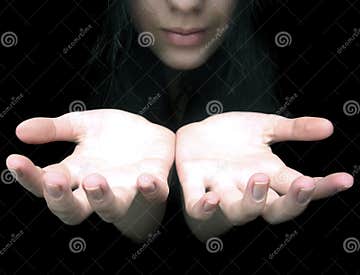 Hands in darkness stock image. Image of caucasian, spooky - 850529