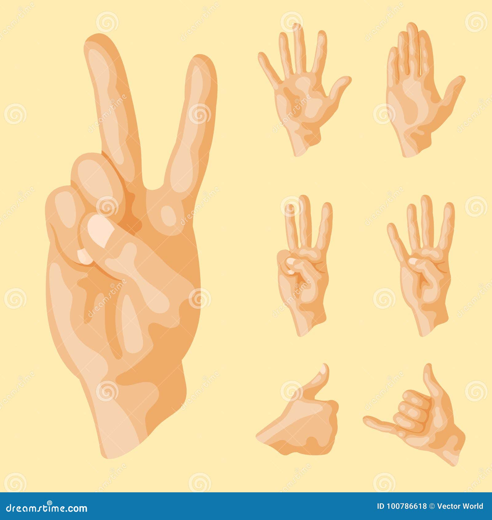 Hands Deaf-mute Different Gestures Human Arm People Communication ...