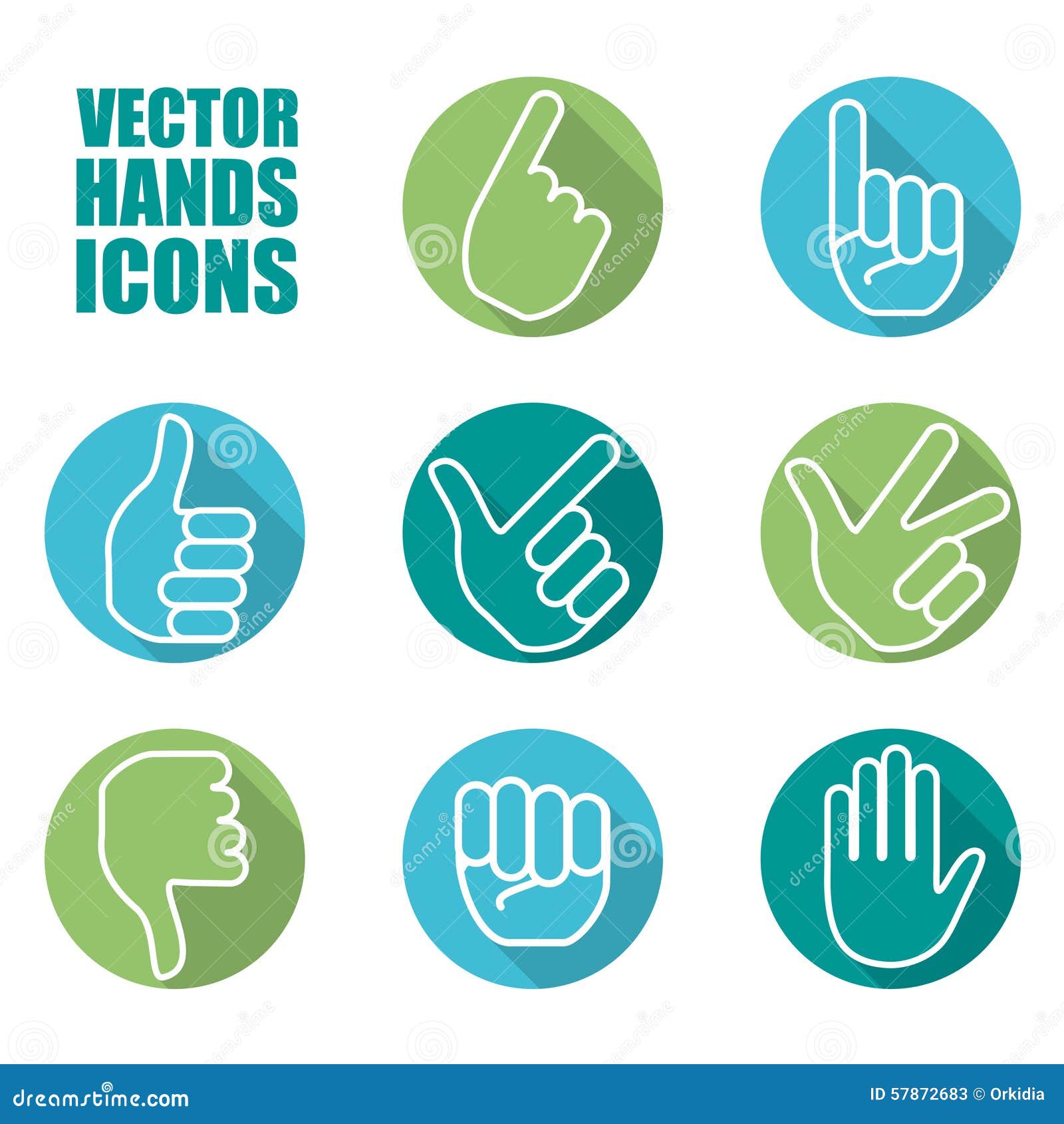 Hands design icons stock vector. Illustration of simple - 57872683