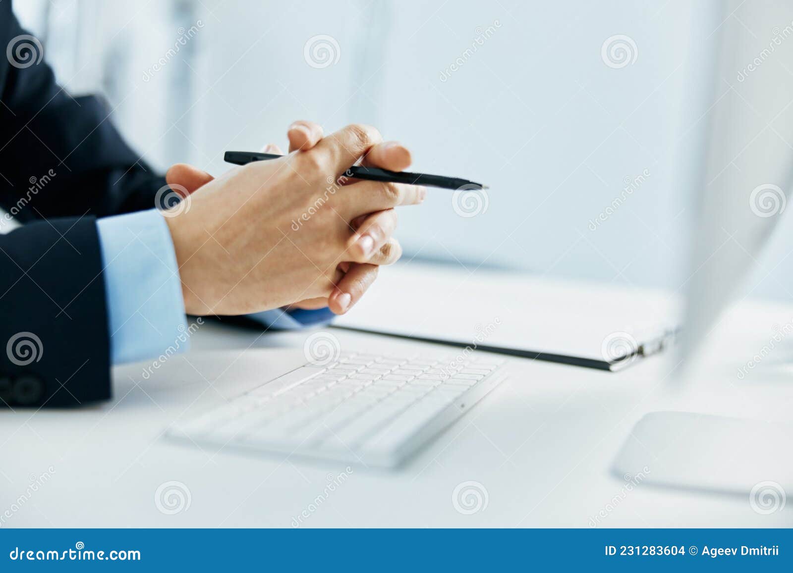 Hands on Desktop Keyboard Computer Work Office Stock Photo - Image of ...