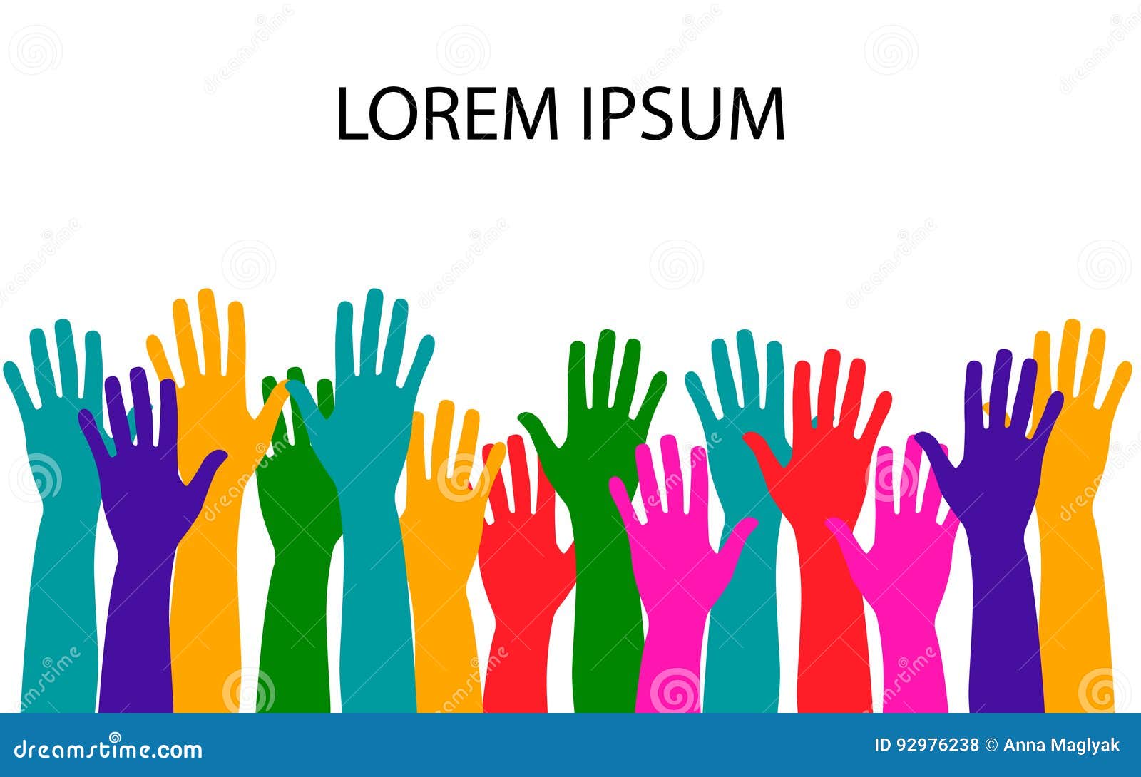 Hands of Different Colors. Cultural Diversity Stock Vector ...