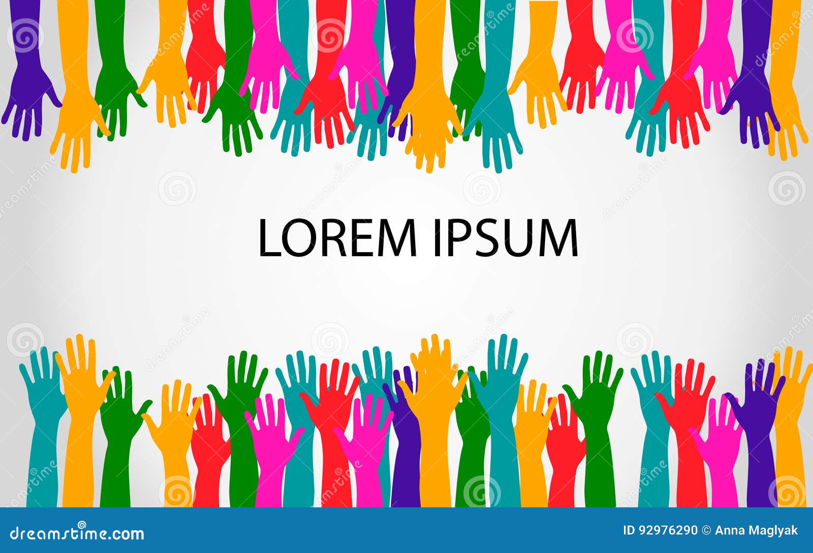 Hands of Different Colors. Cultural Diversity Stock Vector ...