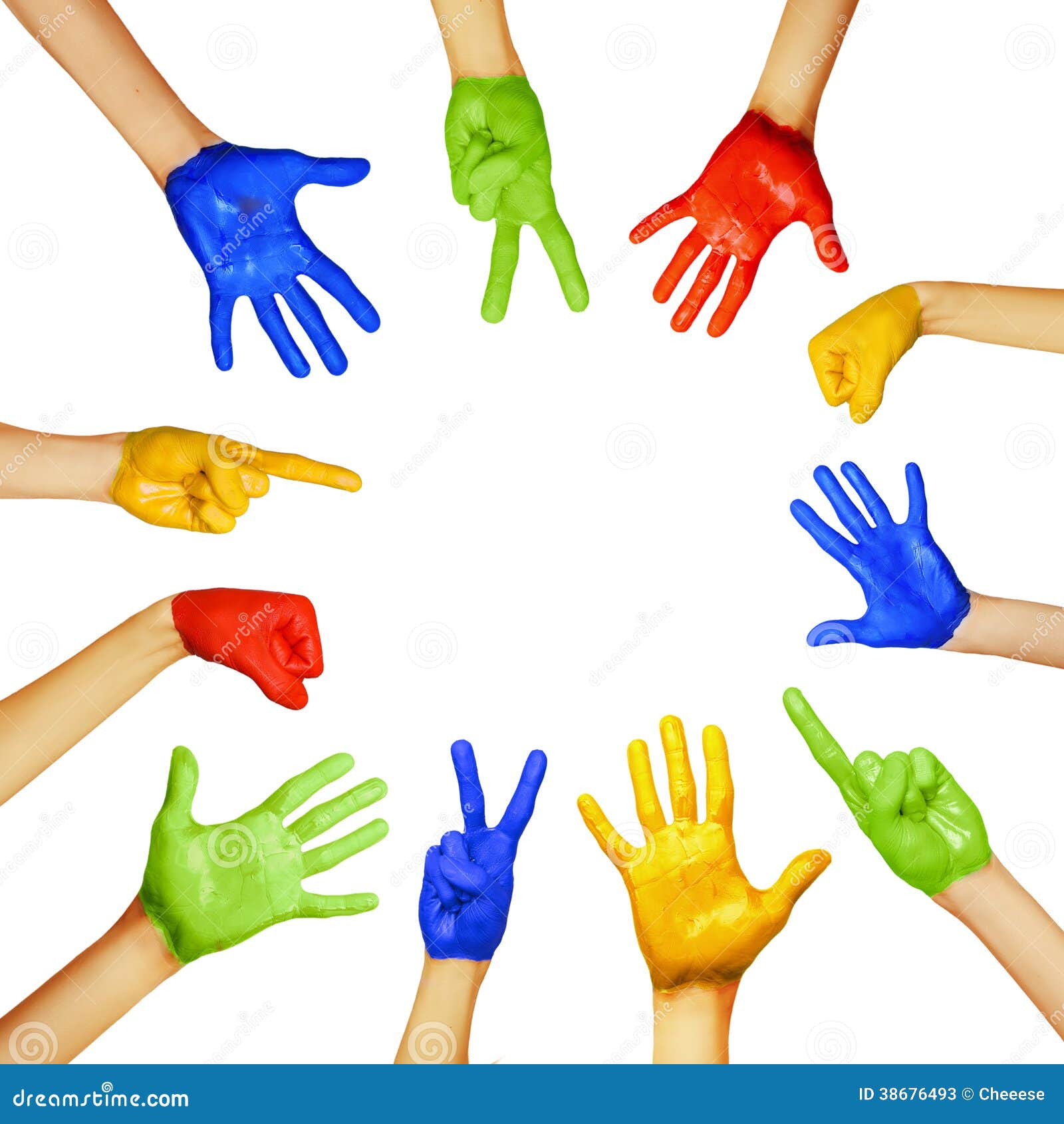 Hands of different colors stock image. Image of help - 38676493