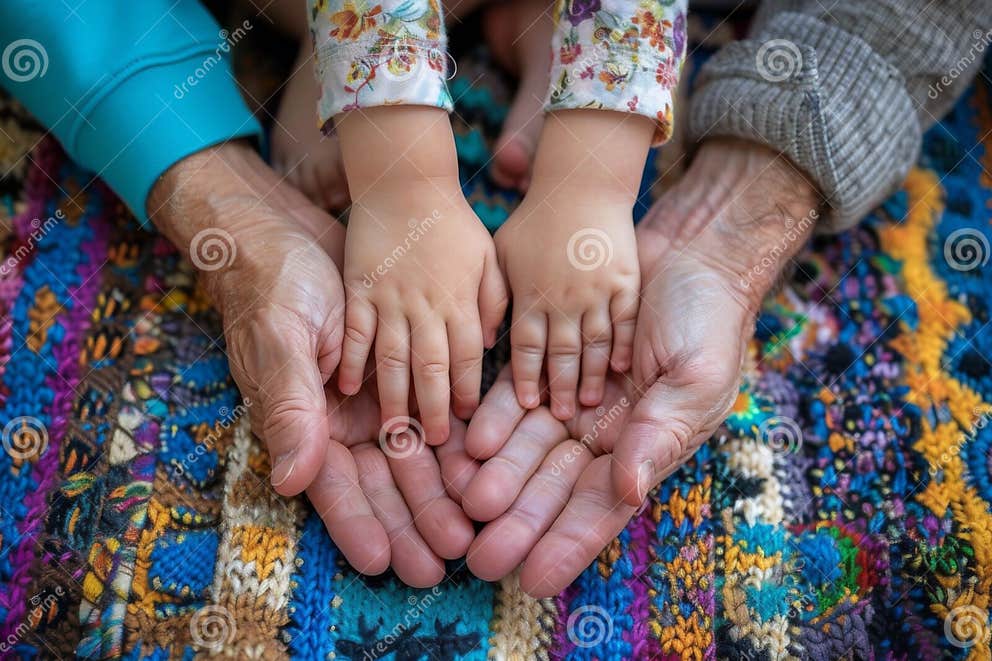 Hands of Different Generations Together Stock Photo - Image of child ...