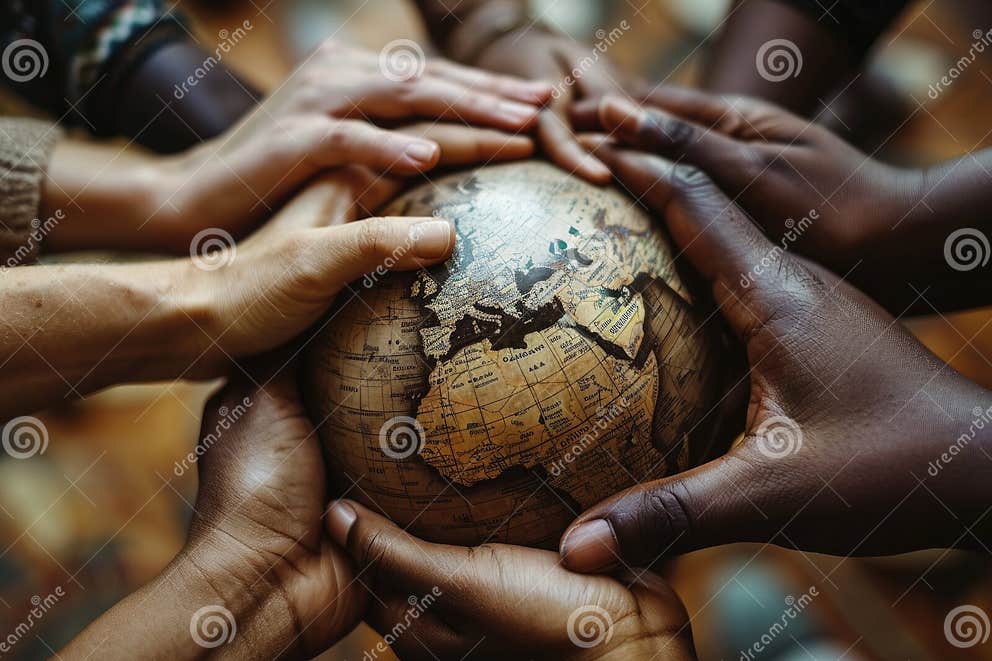 Hands of Different Races and Ethnicities Reaching Out for a Shared ...