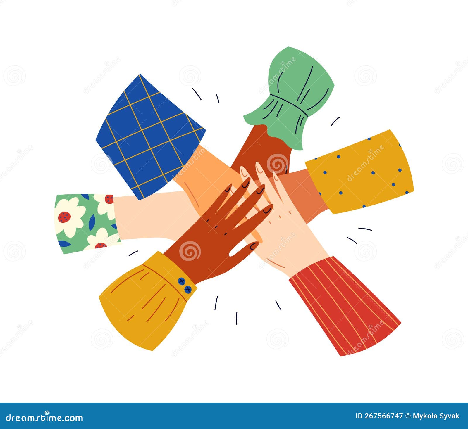 Hands of Different Races Flat Icon Stock Vector - Illustration of hands ...