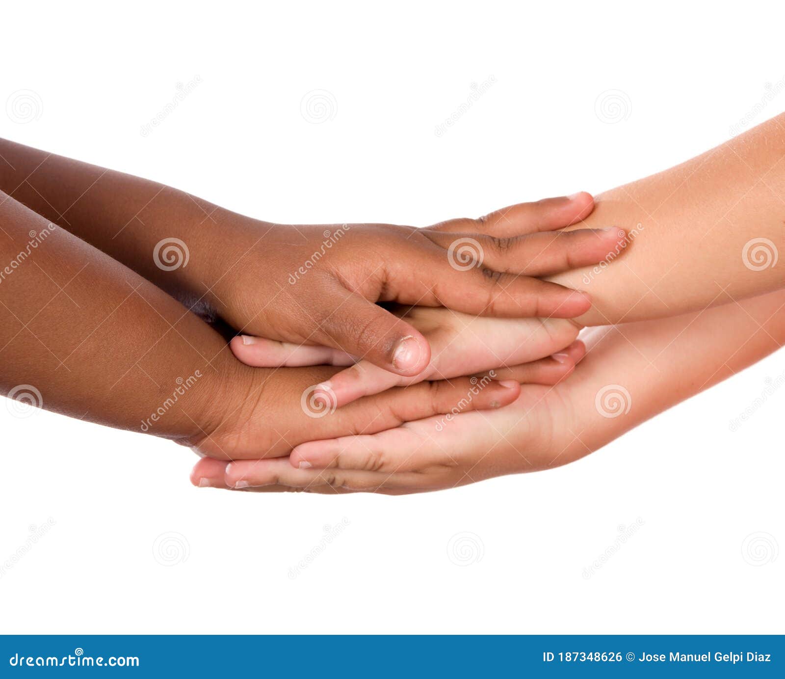 Hands of Different Races Together Stock Photo - Image of diverse ...
