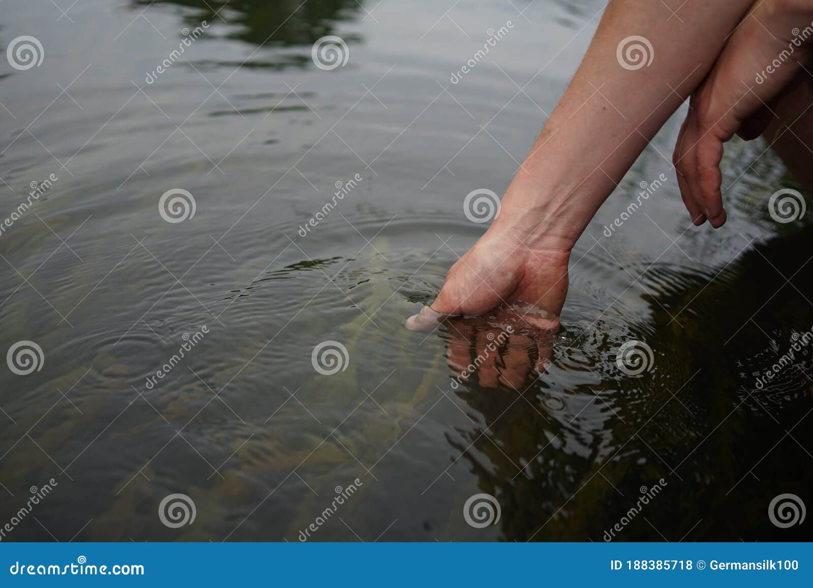 Hands Dipping in River Water Stock Photo - Image of dipping, aqua ...