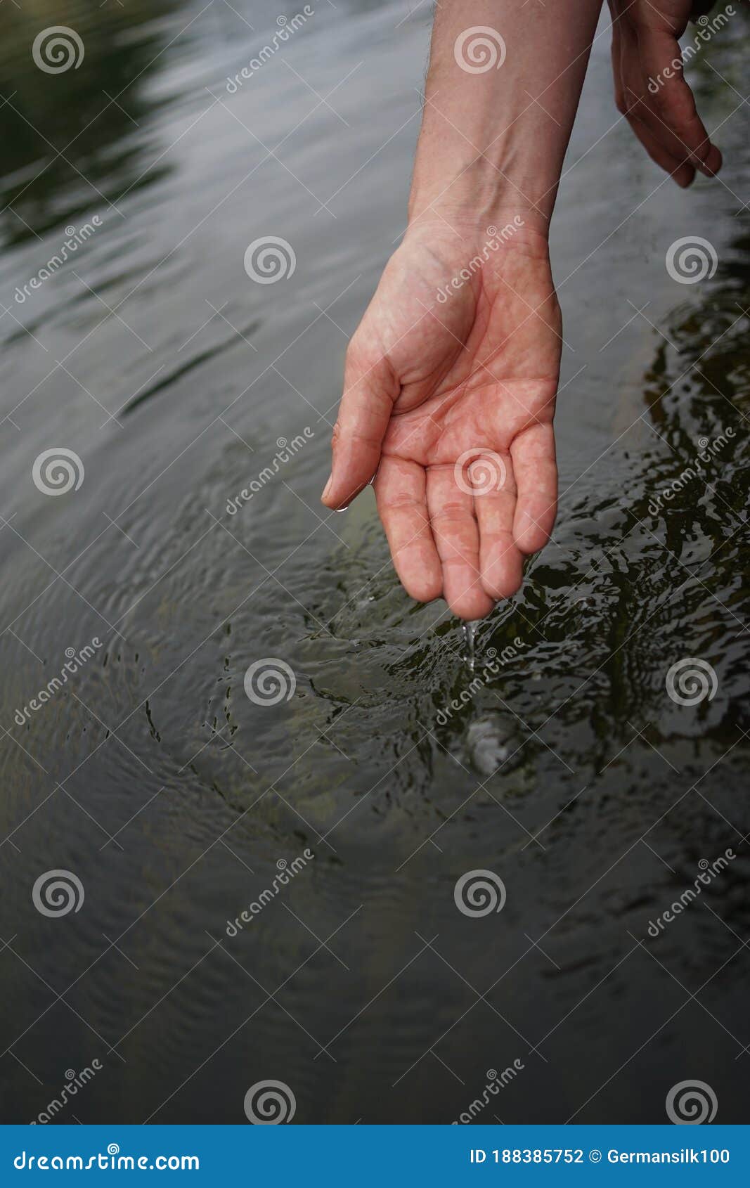 Hands Dipping in River Water Stock Photo - Image of care, refreshing ...