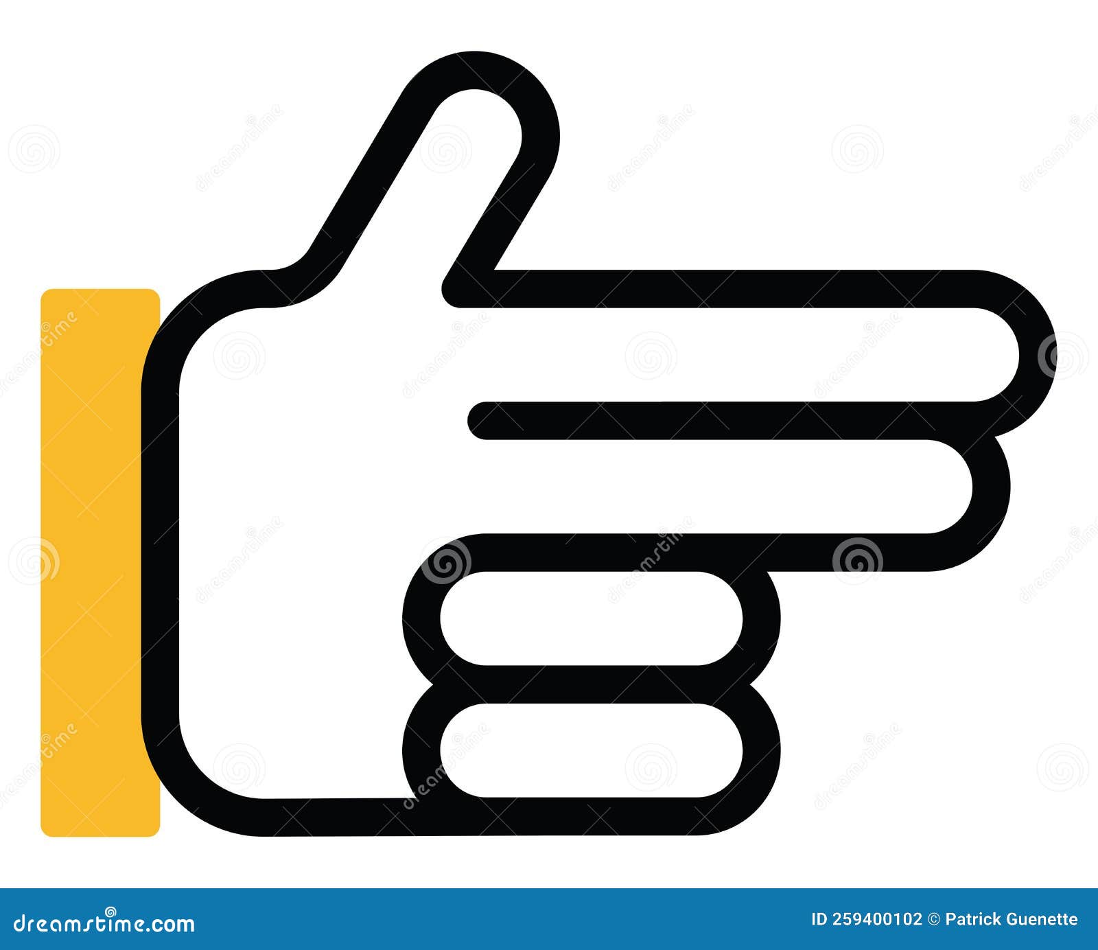 Hands direction, icon stock vector. Illustration of pointer - 259400102