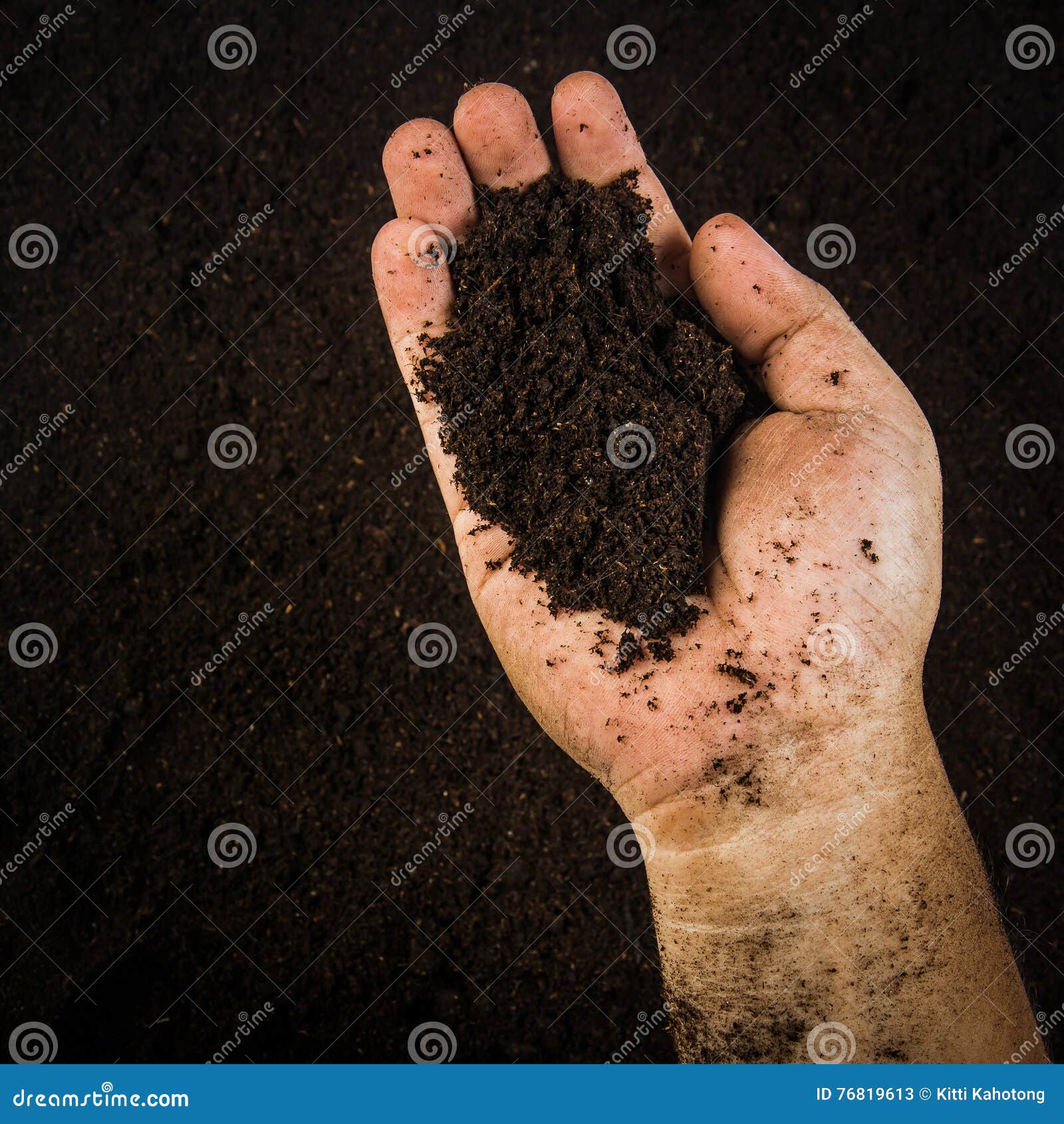 Hands Dirty with Clay , Soil Background Stock Image - Image of ...