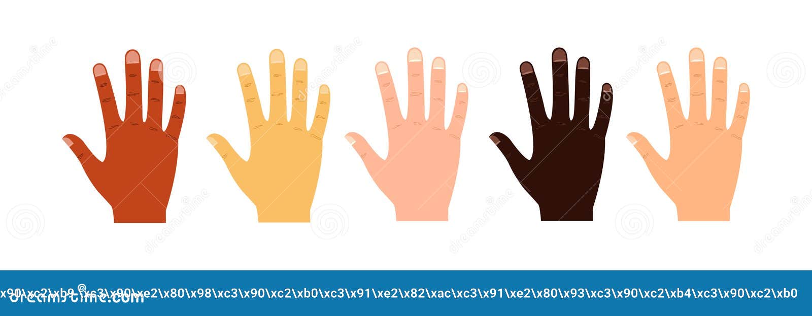 Hands of Diverse Group of People Set. Partnership an Unity World Human ...
