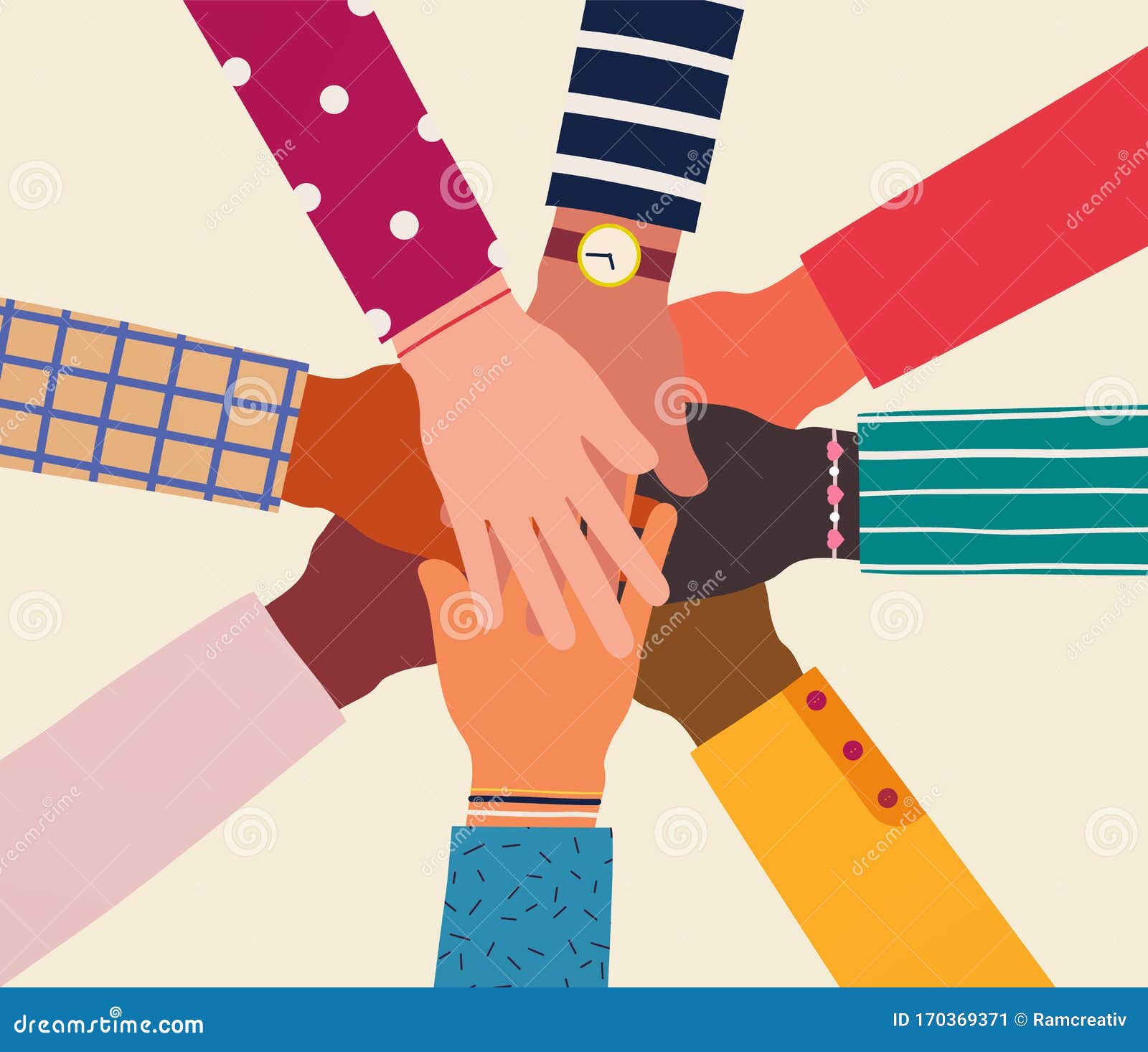 Hands of Diverse Group of People Together. Concept of Support and ... Hands of Diverse Group of People Together. Concept of Support and ...