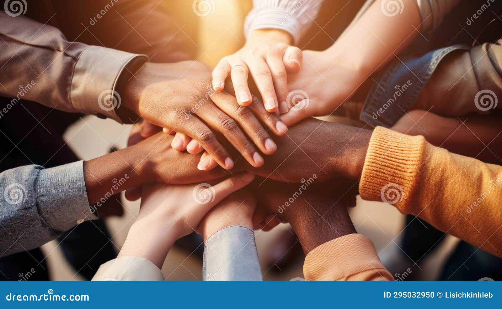 Hands of Diverse Group of Women Putting Together Stock Photo - Image of ...