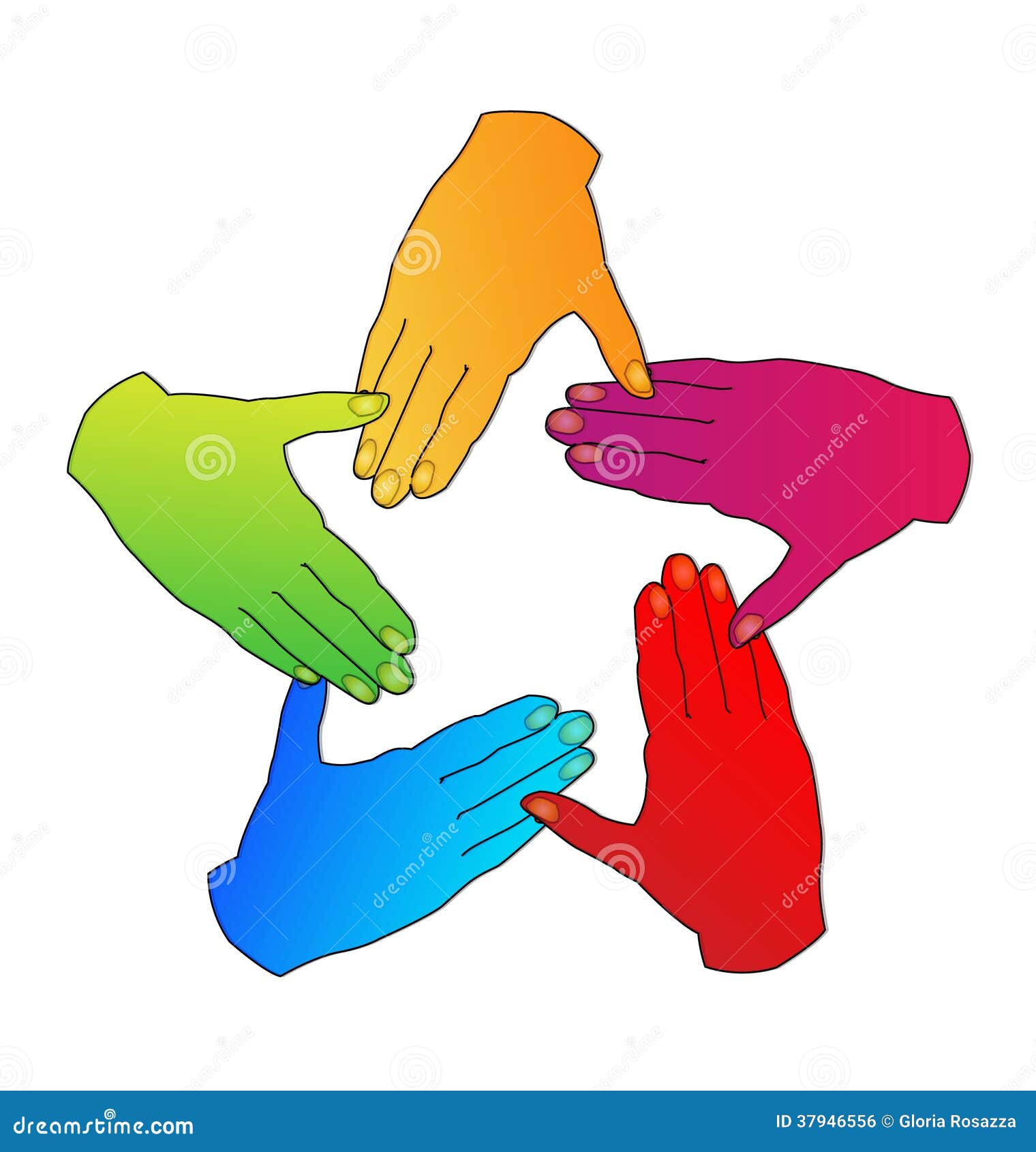 Hands Diversity Circle Royalty-Free Stock Image | CartoonDealer.com ...