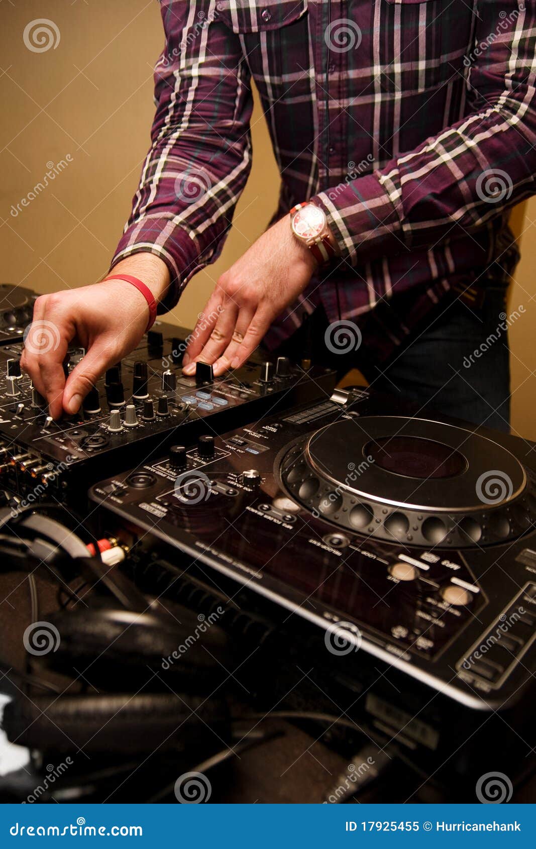 Hands of a Dj Playing Music Stock Image - Image of male, vertical: 17925455