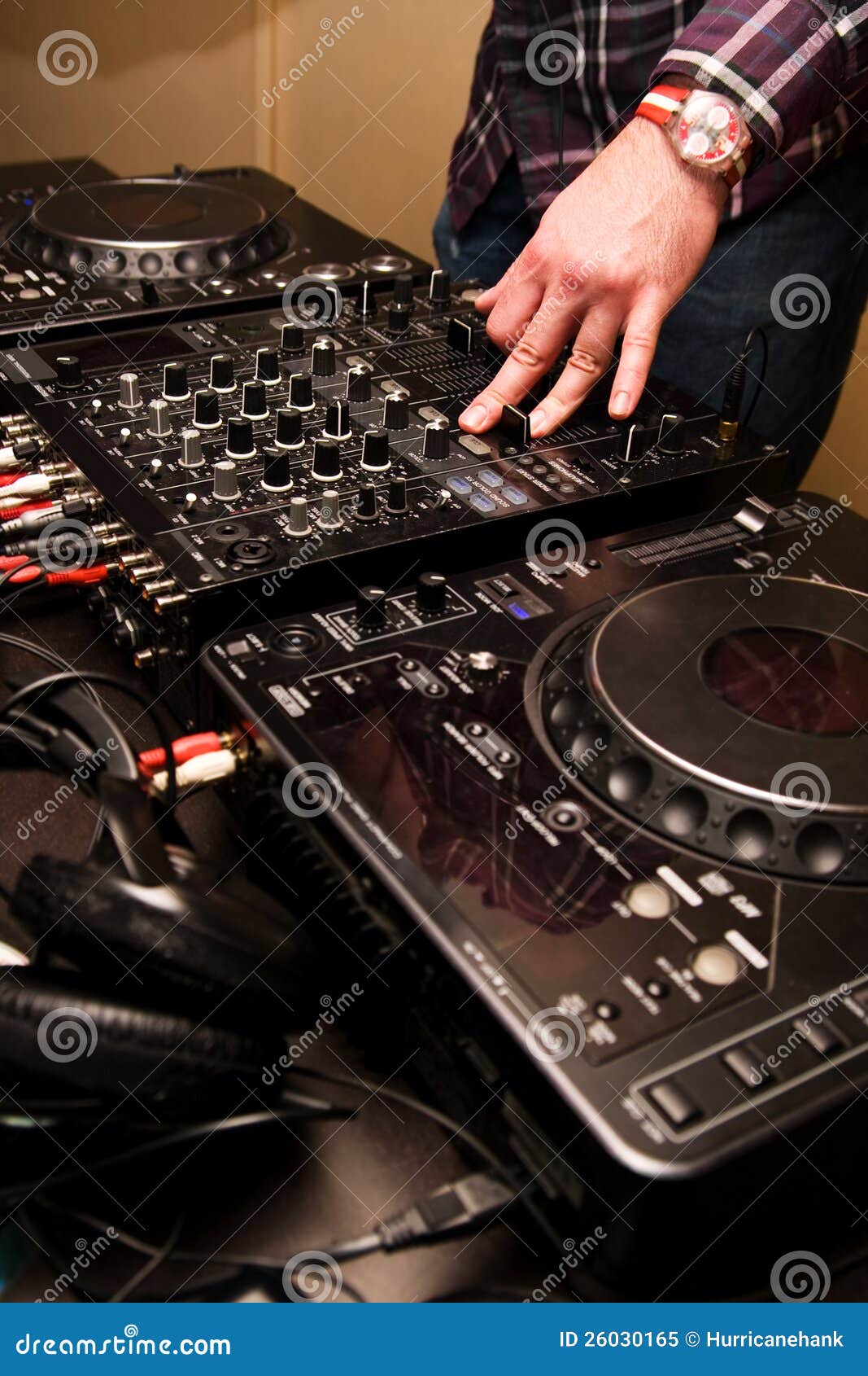 Hands of a Dj Playing Music Stock Image - Image of controller, black ...