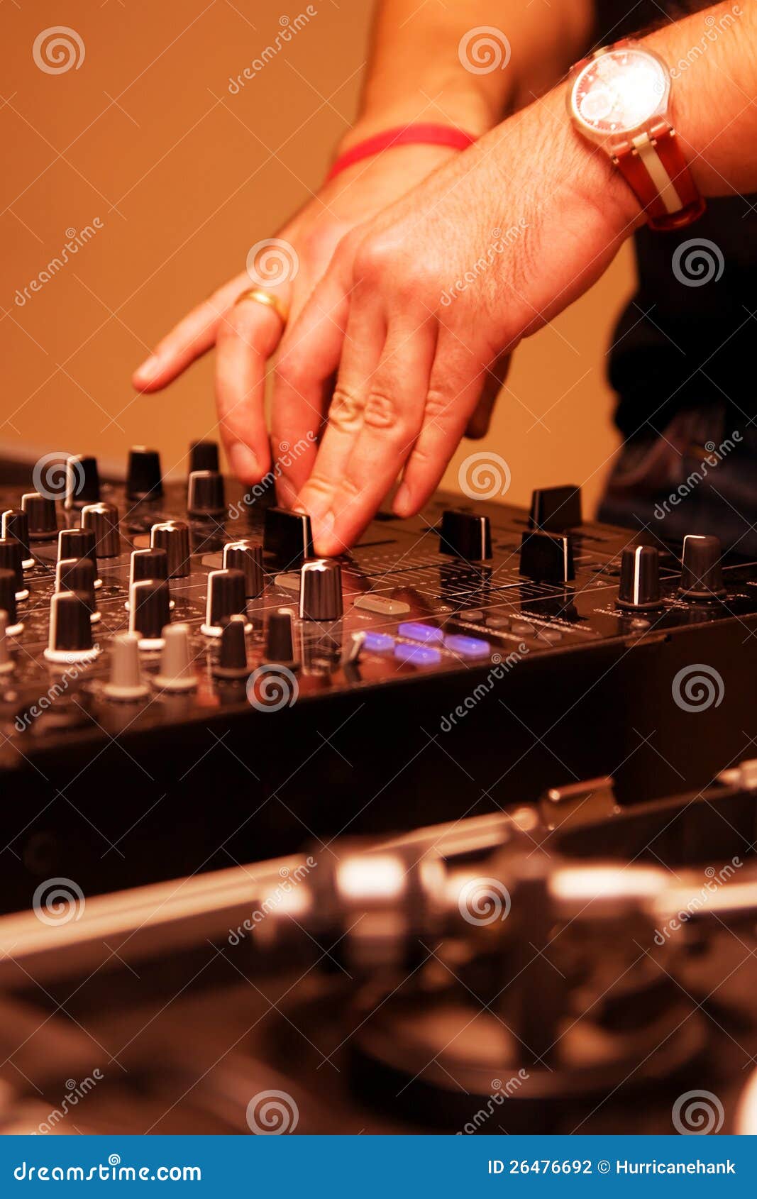 Hands of a Dj Playing Music Stock Photo - Image of audio, controller ...