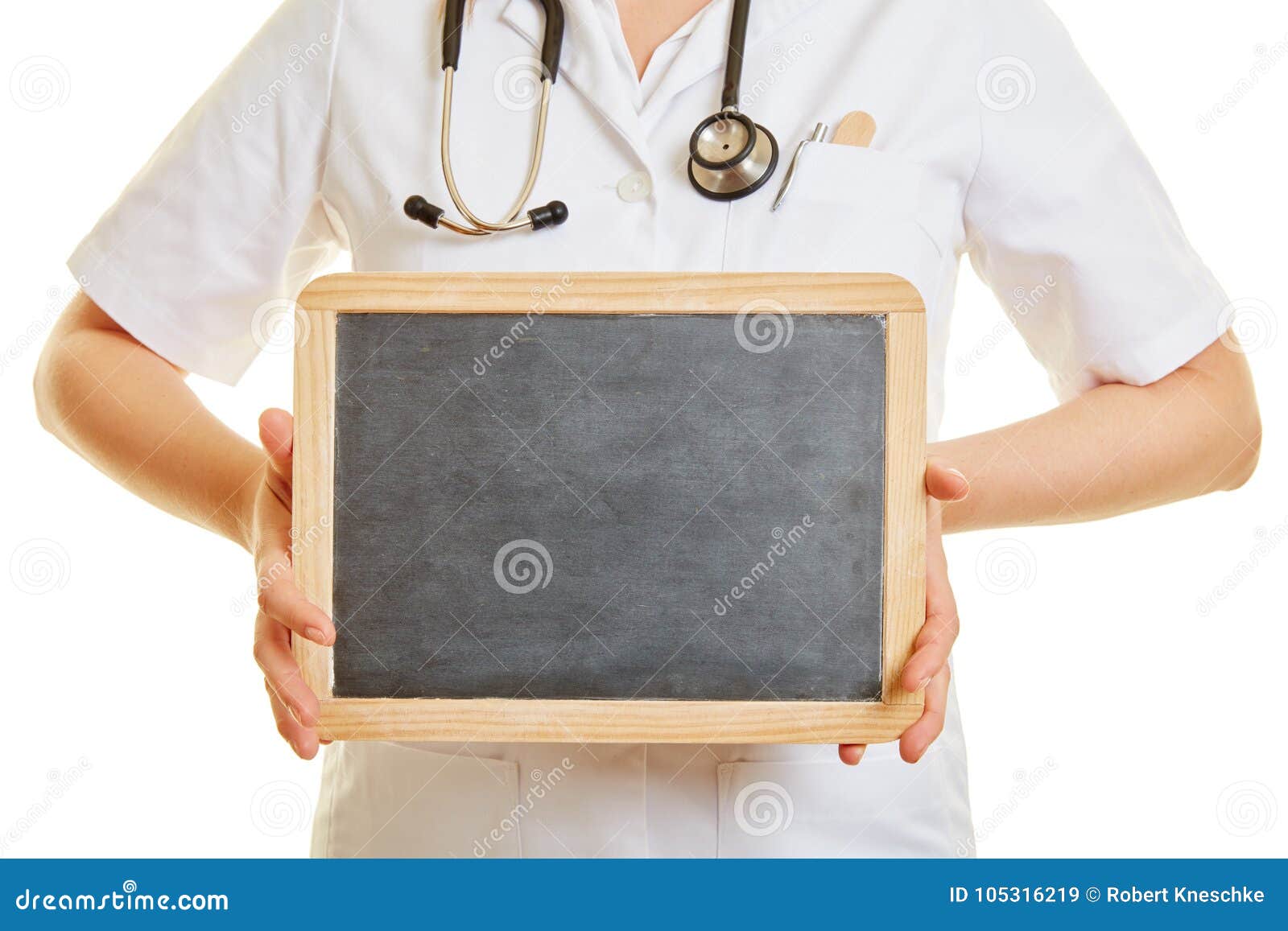 Doctor Holding a Blank Blackboard Stock Image - Image of nurse, health ...