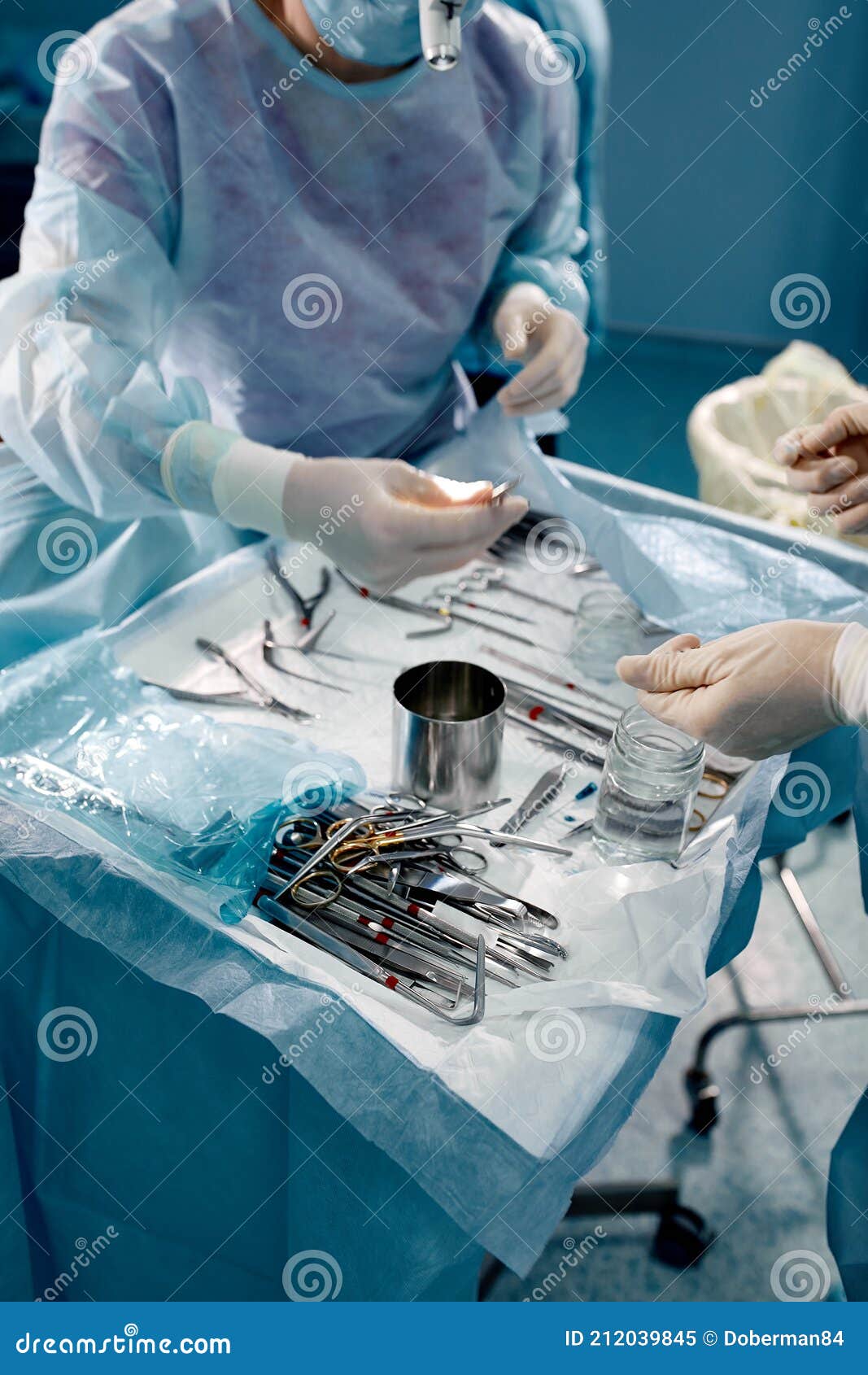 Hands of Doctors Teamwork, Surgeons Transfer Instruments during Surgery ...