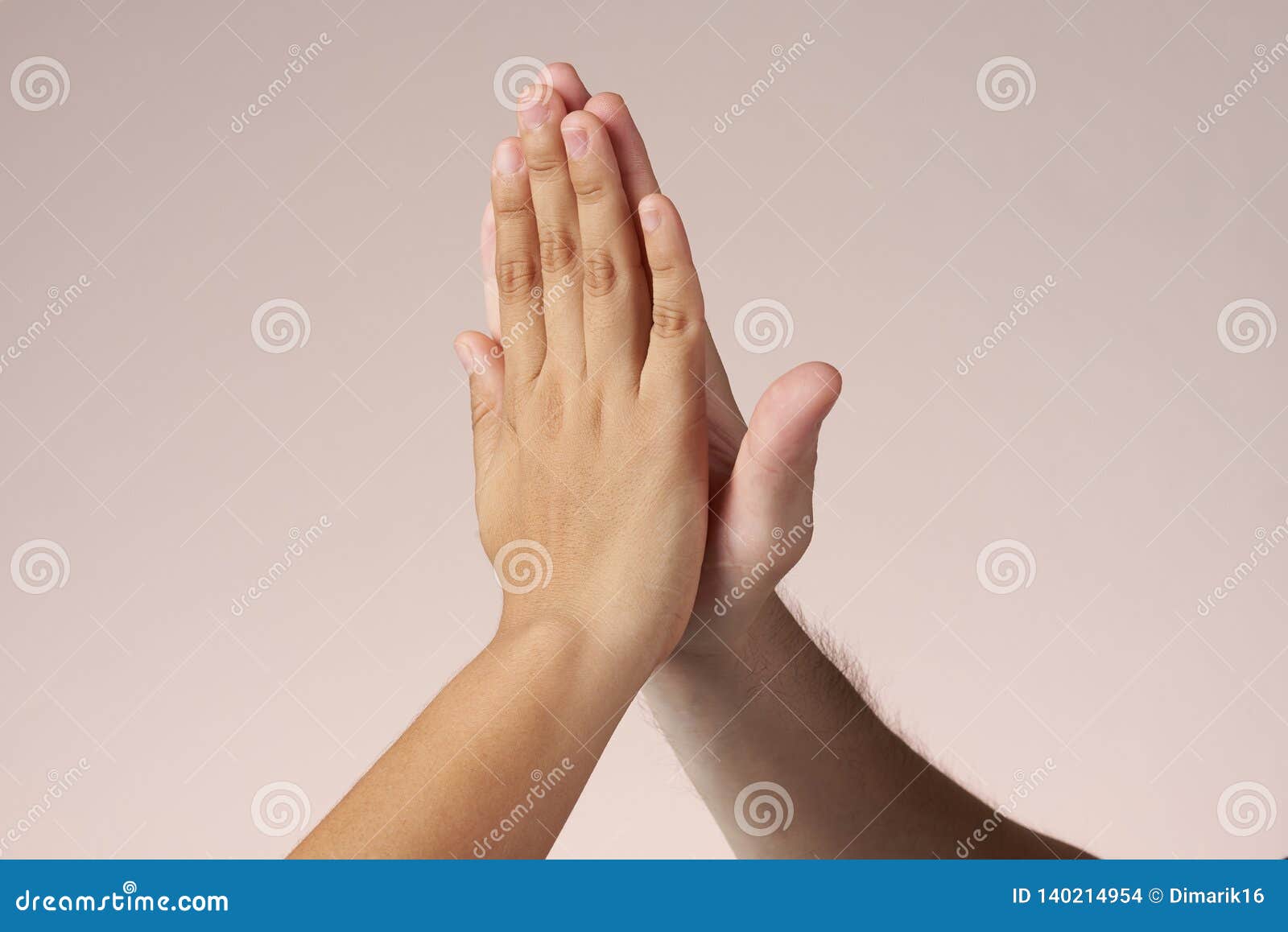 Hands doing hi-five stock photo. Image of close, adult - 140214954