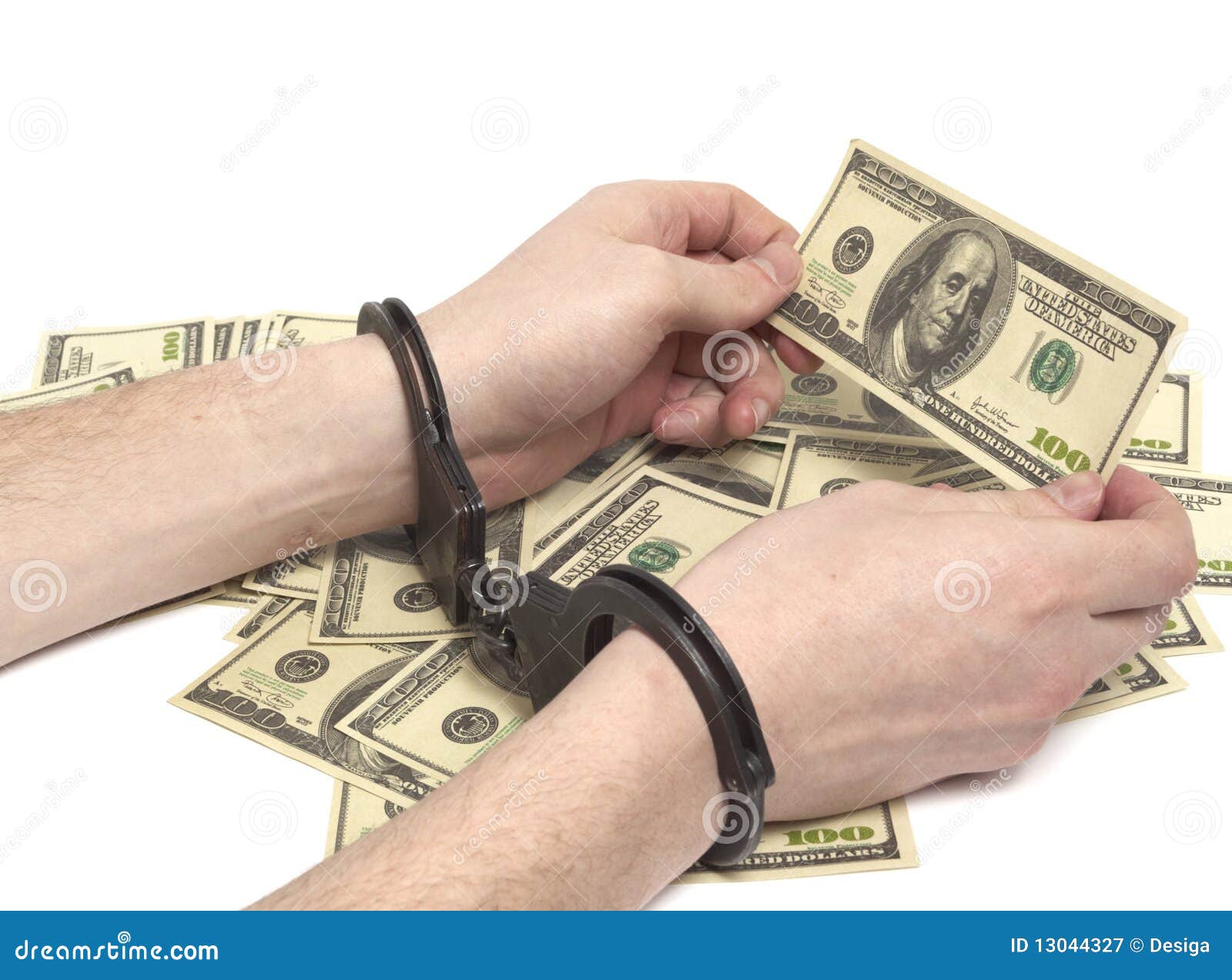 Hands with dollar stock image. Image of freedom, crime - 13044327