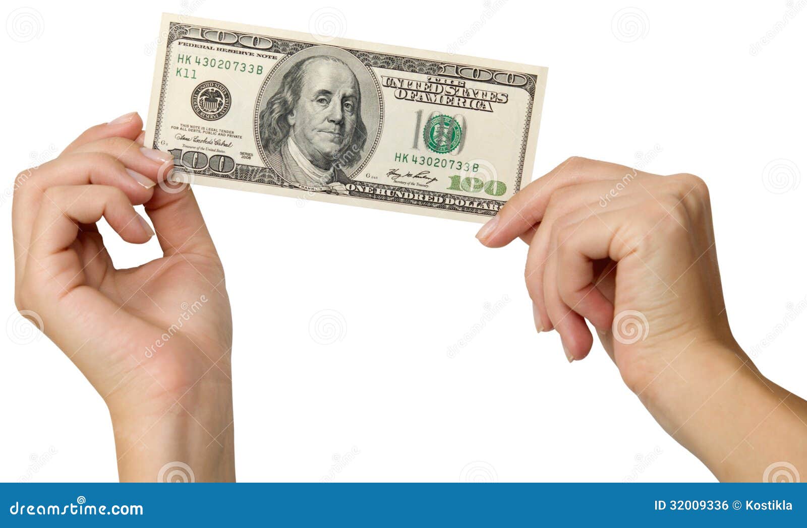Hands and dollars stock photo. Image of isolated, giving - 32009336