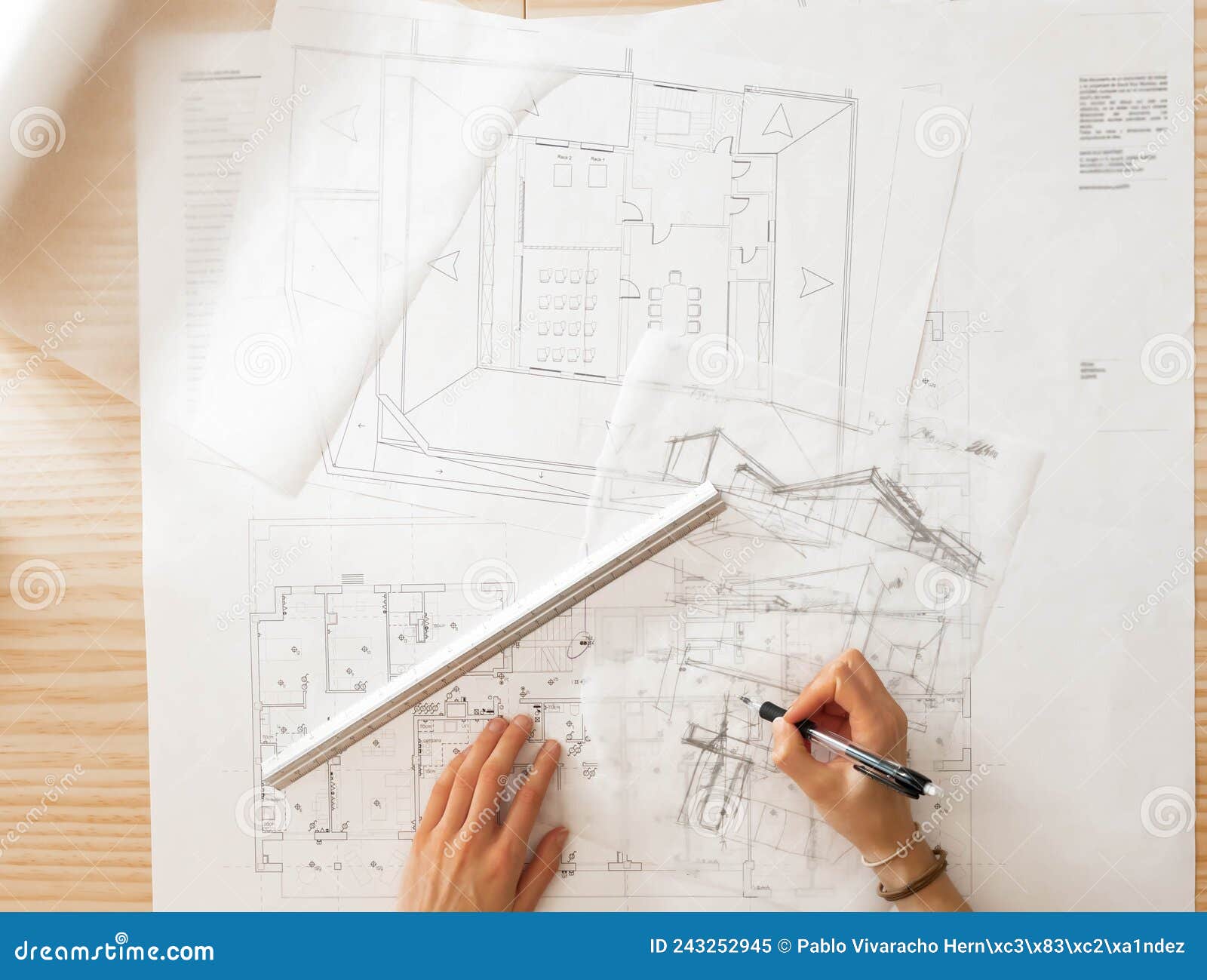Hands Drawing Sketches and Designing Architectural Blueprints Stock ...