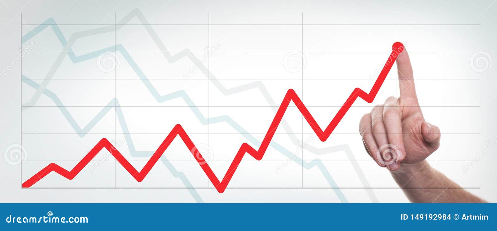 Hands Drawing Up and Down Line Chart and Business Strategy Stock Photo ...