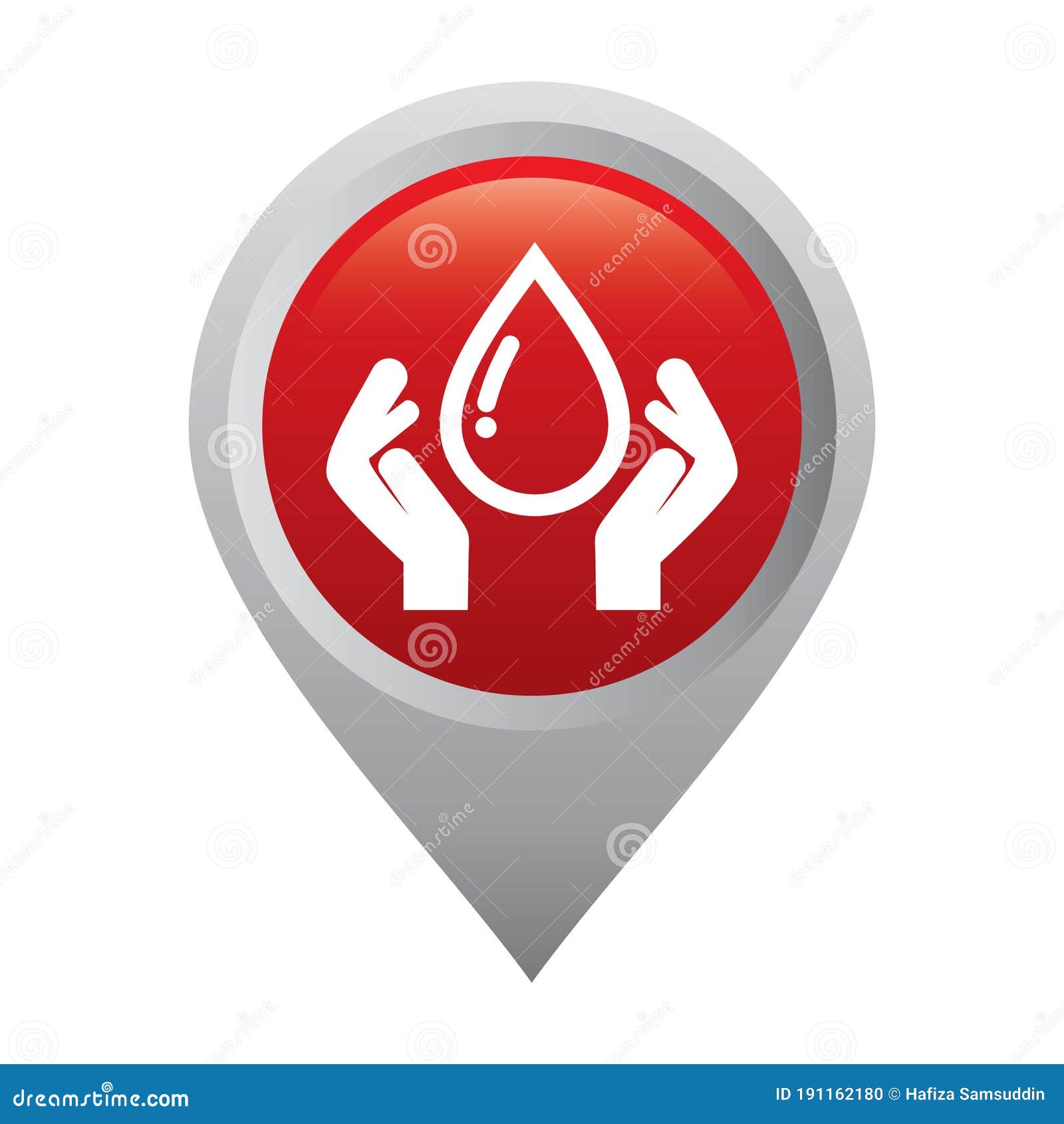 Hands and a Drop of Blood. Vector Illustration Decorative Design Stock ...