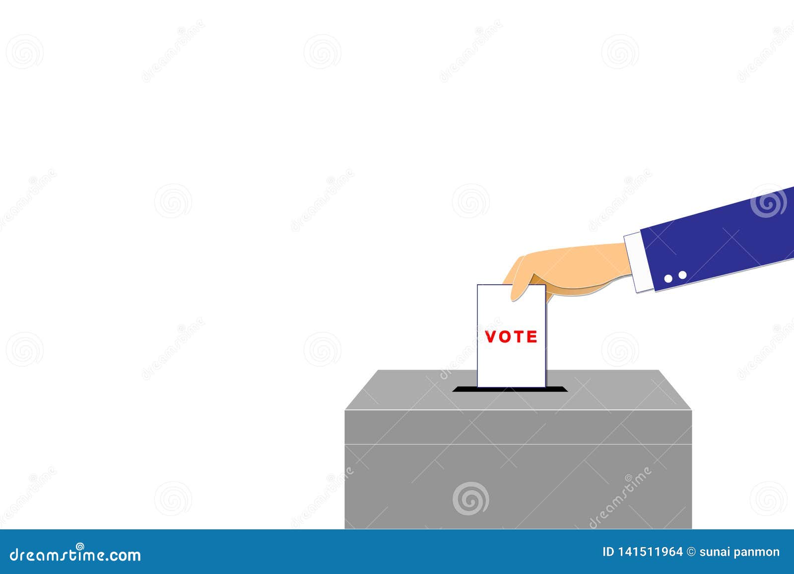 Voting In Side View In Pink Background 3D Render Stock Image ...