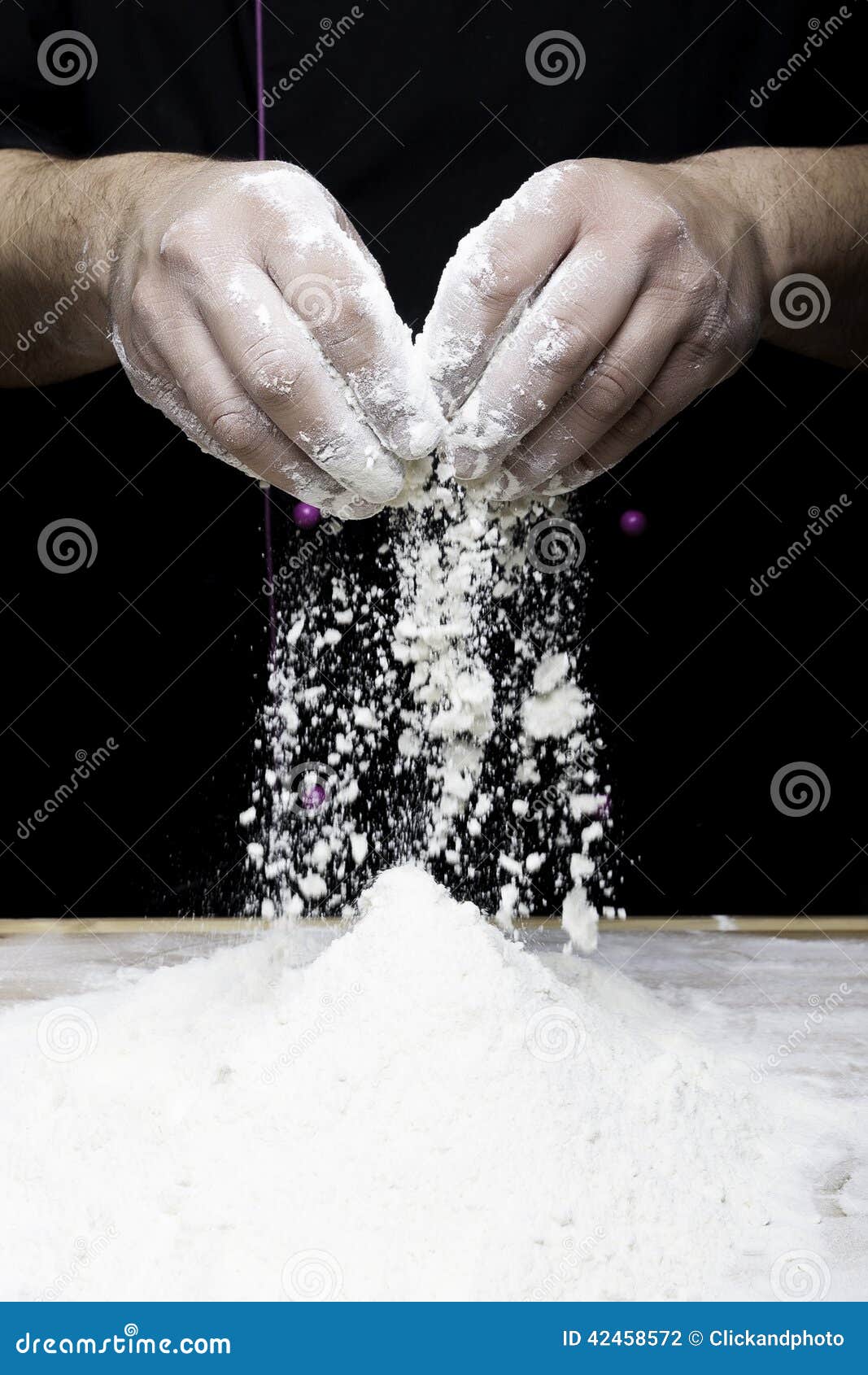 Hands dropping flour stock photo. Image of human, cooking - 42458572