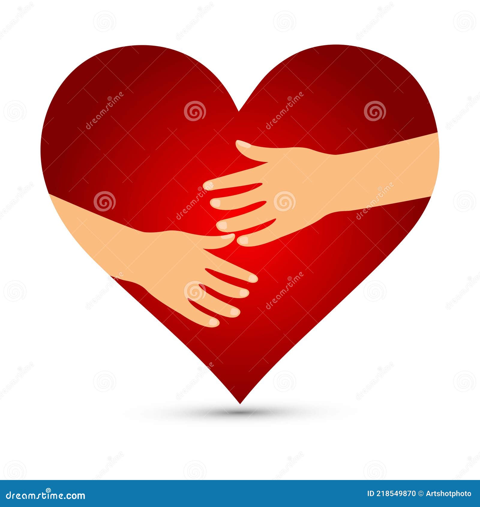 Hands Embracing a Red Heart Stock Vector - Illustration of sign ... Hands Embracing a Red Heart Stock Vector - Illustration of sign ...