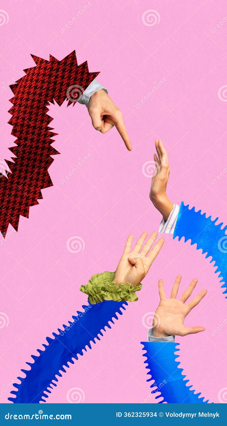 Hands Emerge from Jagged and Smooth Pathways, Illustrating Contrasting ...