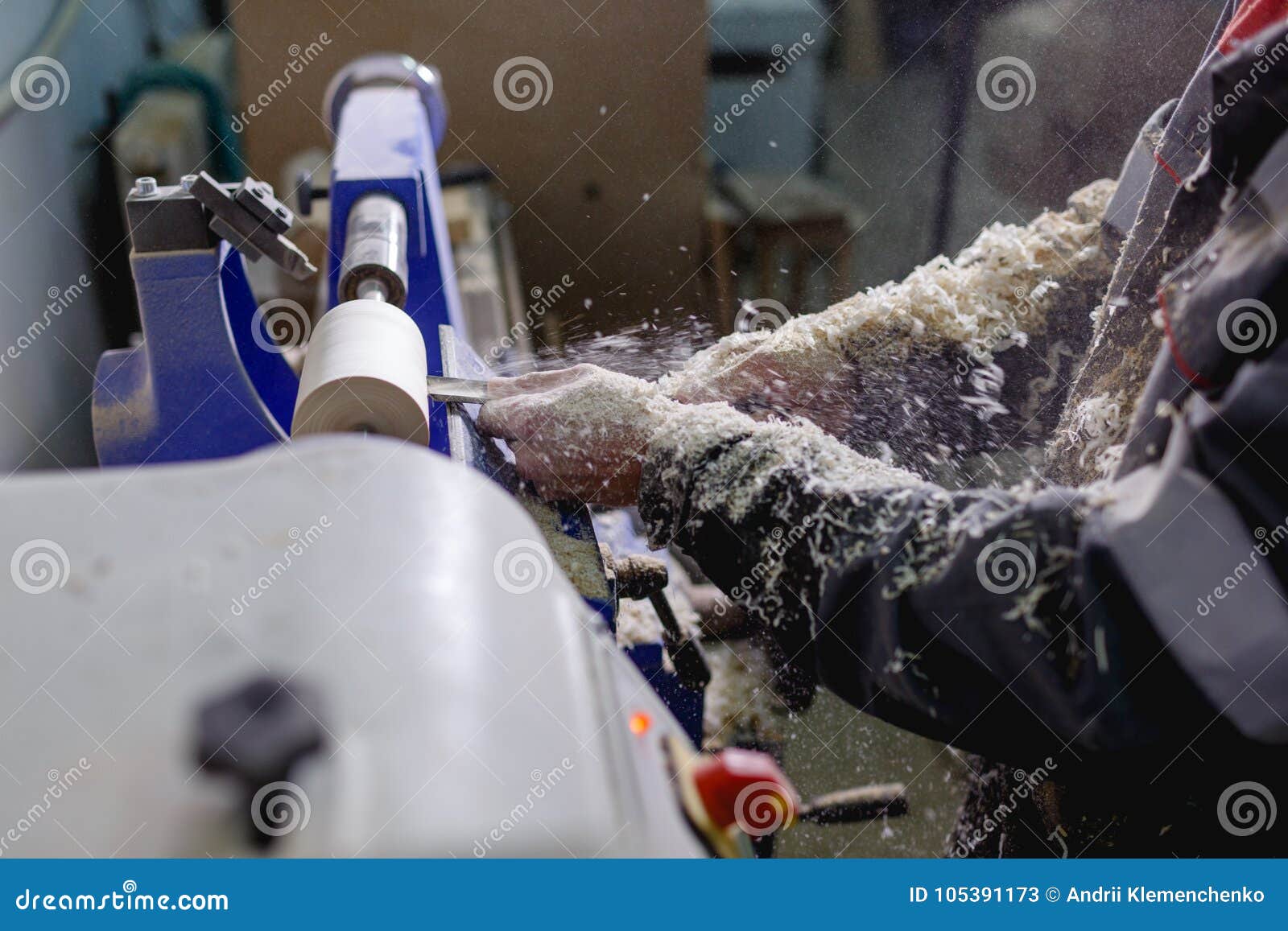 Hands of the Worker with the Tool Give a Round Shape To the Workpiece ...