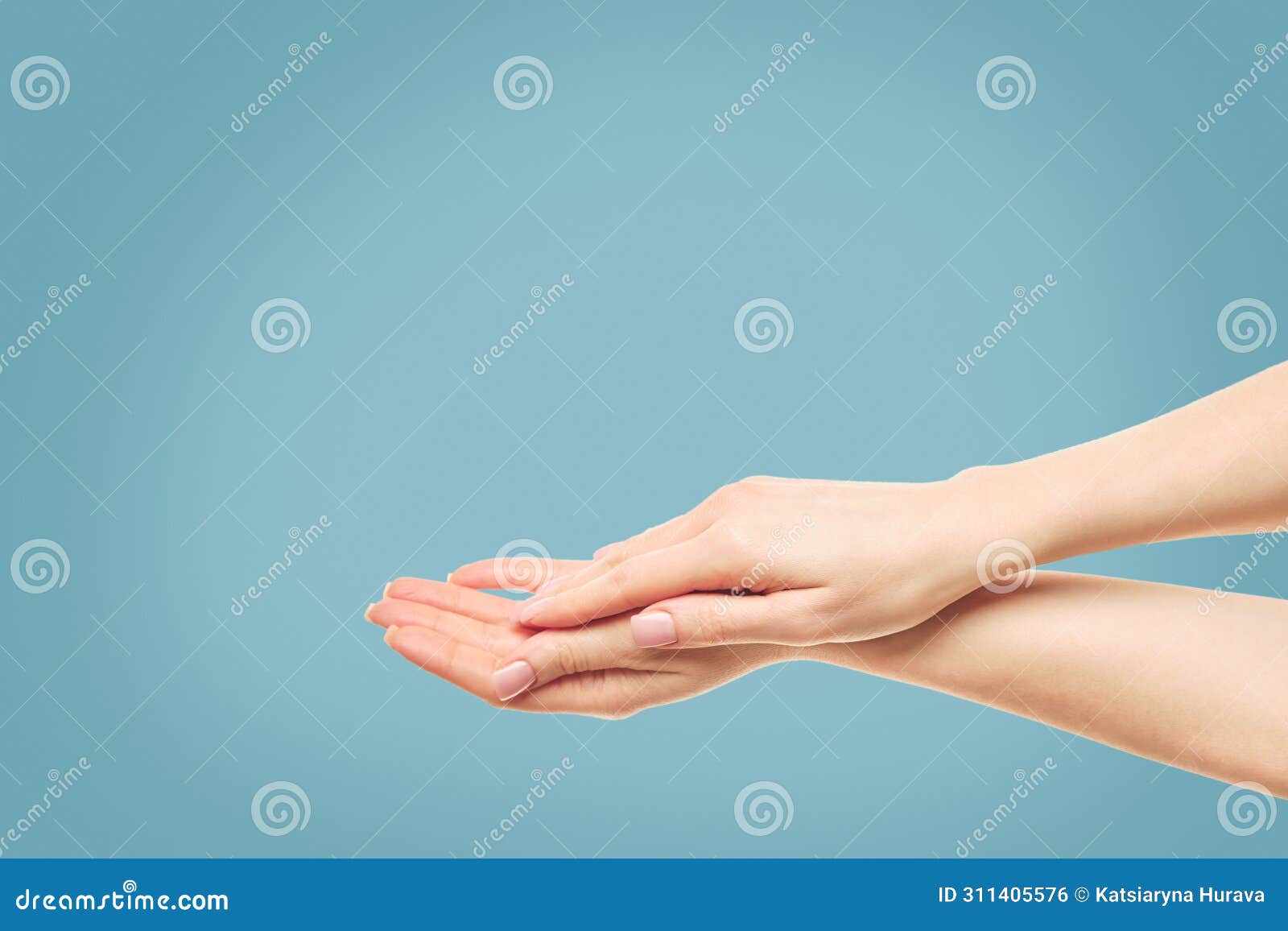 Hands. Empty Two Hands Raised Up, Beg Stock Photo - Image of front ...