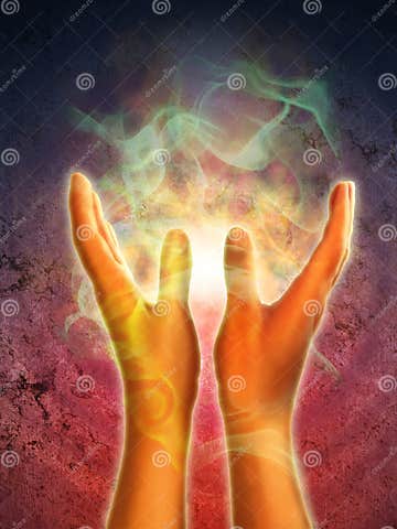 Hands energy stock illustration. Illustration of spirit - 10728665