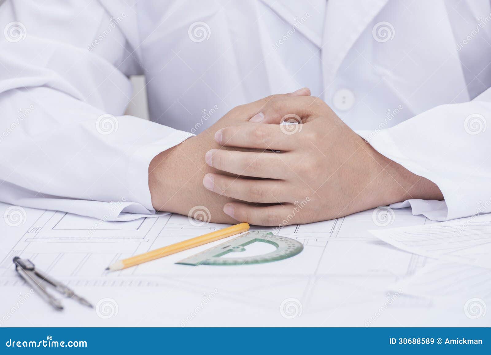Hands engineer stock image. Image of interior, drafting - 30688589