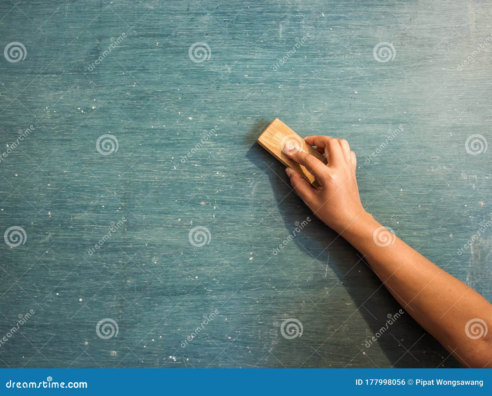 Hands are Erasing the Blackboard.in the Teaching of the Use of the ...