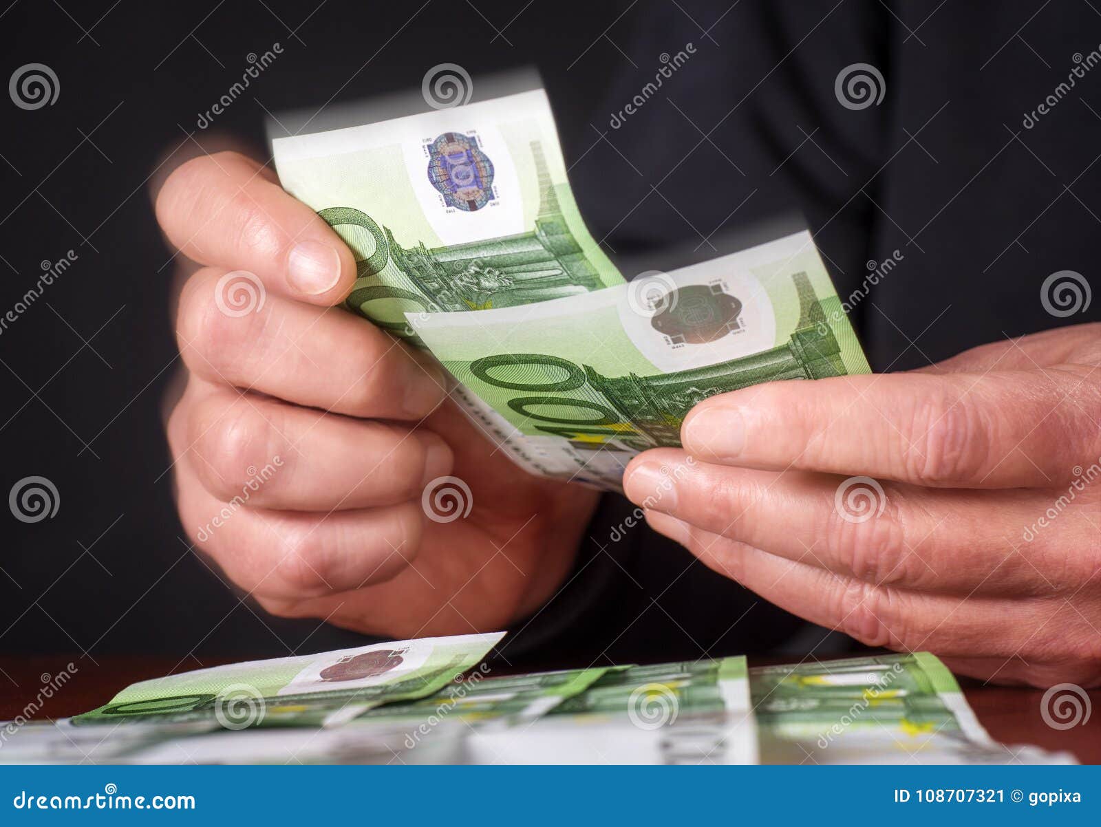 Hands counting money stock image. Image of money, profit - 108707321