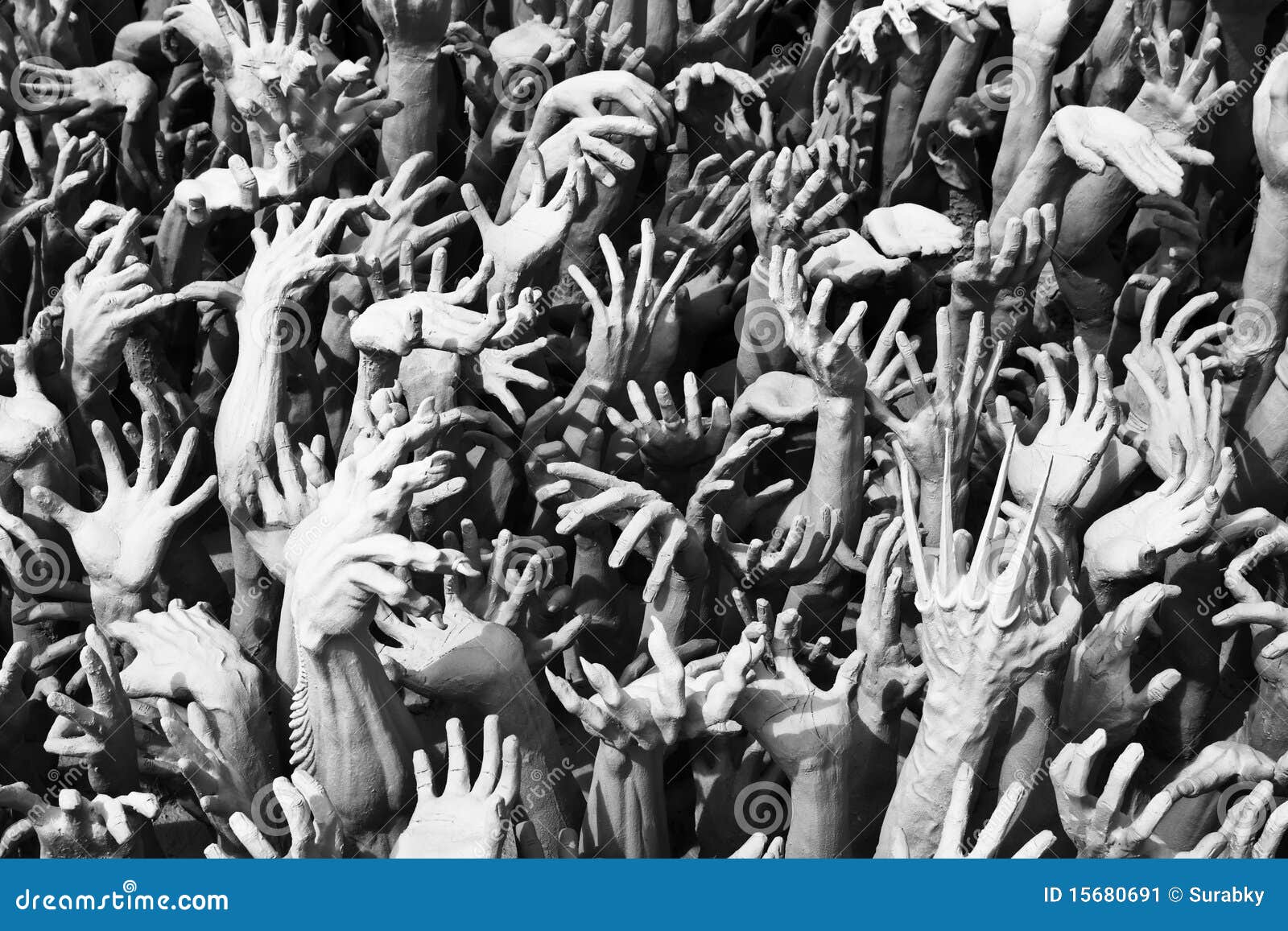Hands of Evils in Hell in Buddhism Culture Editorial Photo - Image of ...