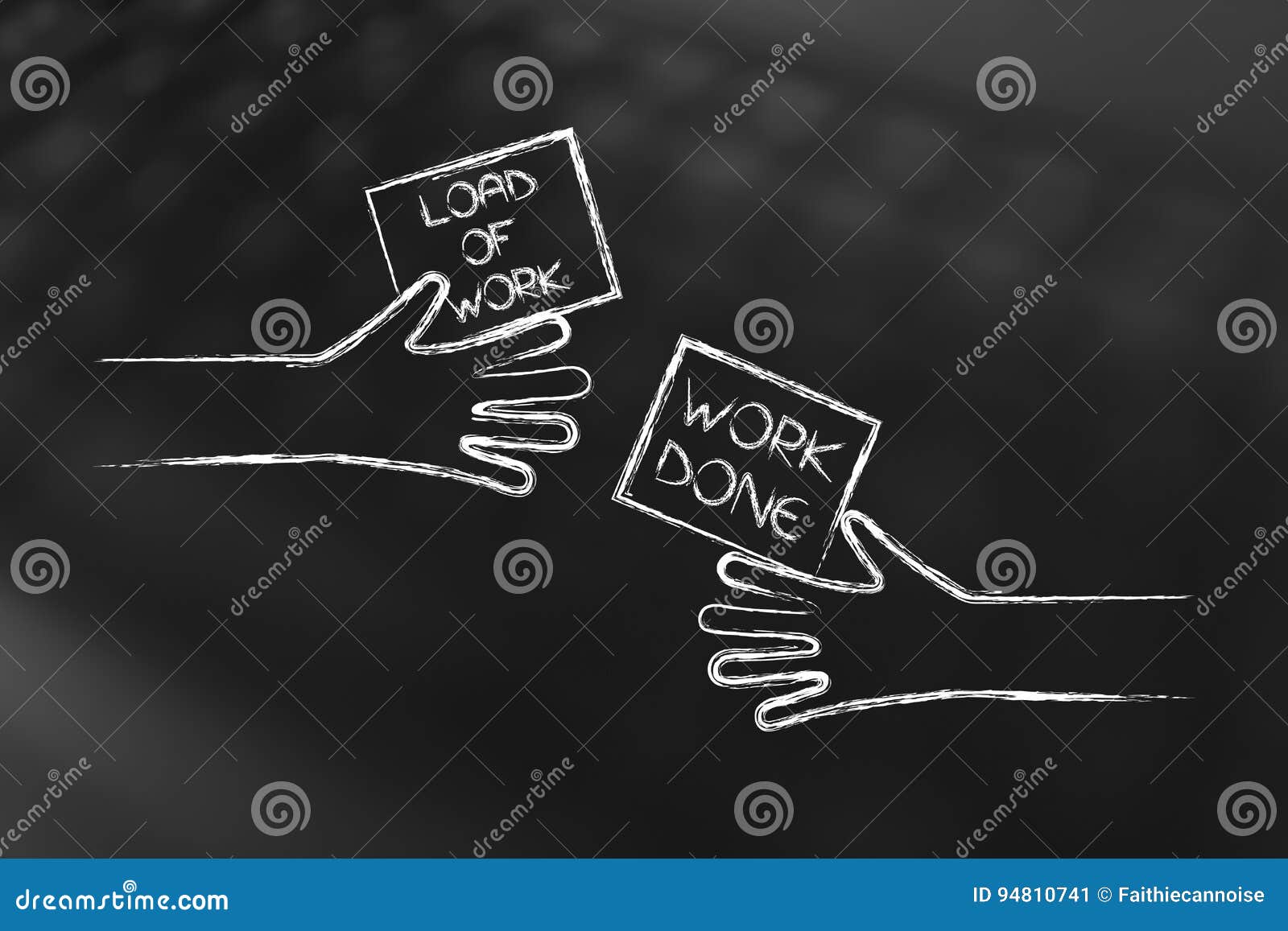 Hands Exchanging Loads of Work and Tasks Done Stock Illustration ...