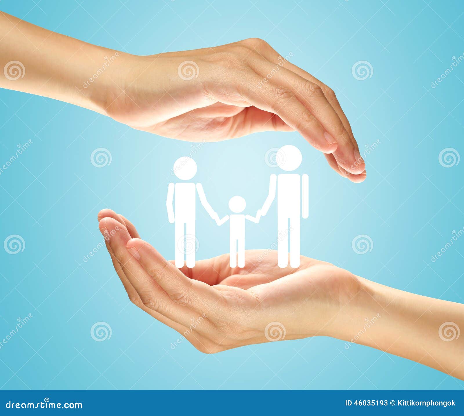 Hands with the family. stock image. Image of safe, protect - 46035193