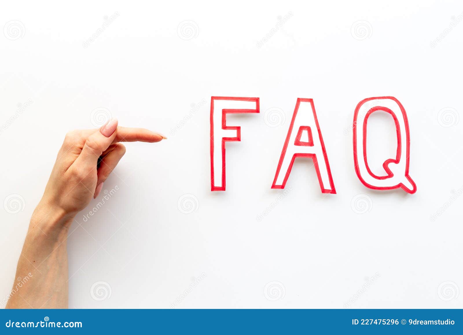 Hands with Faq - Frequently Asked Questions - Made of Paper Stock Photo ...