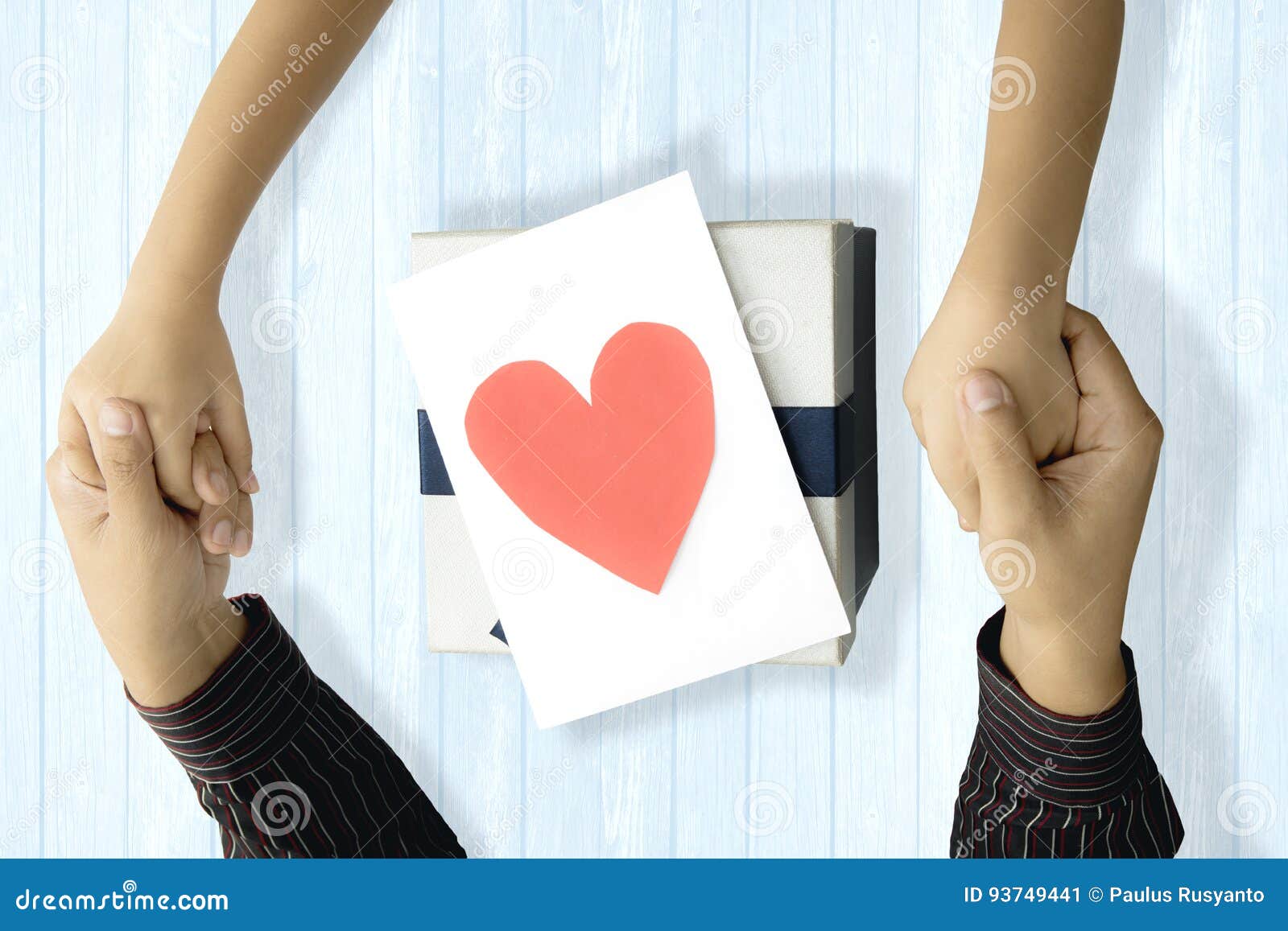 Hands of Father and His Son with Presents Stock Image - Image of paper ...