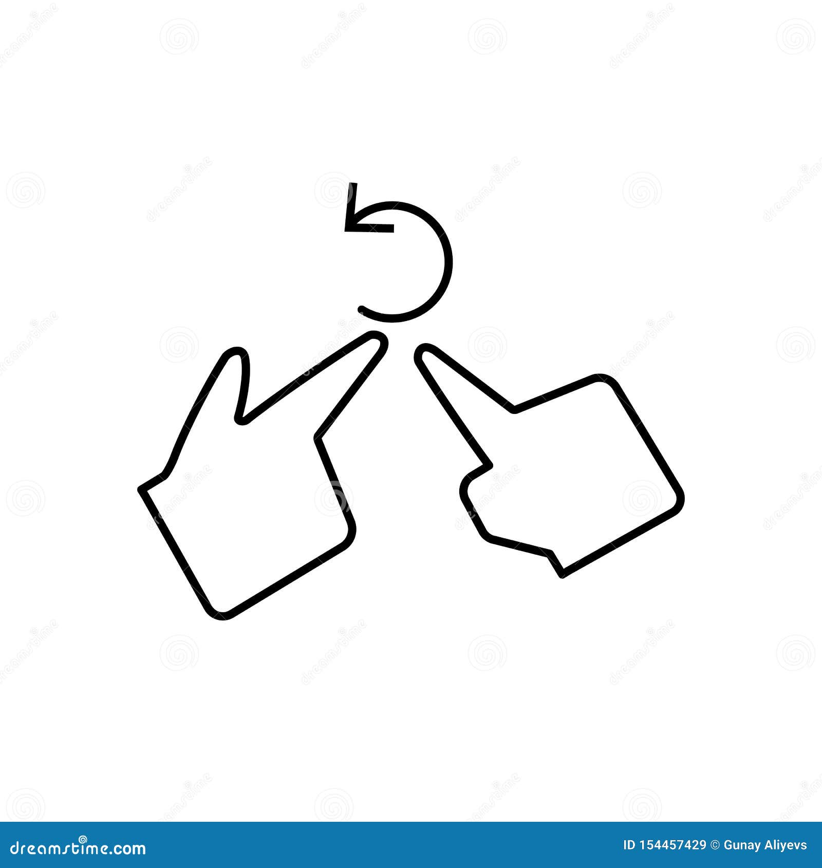 Hands With Fingers Icon Set For Counting Education Stock Illustration ...