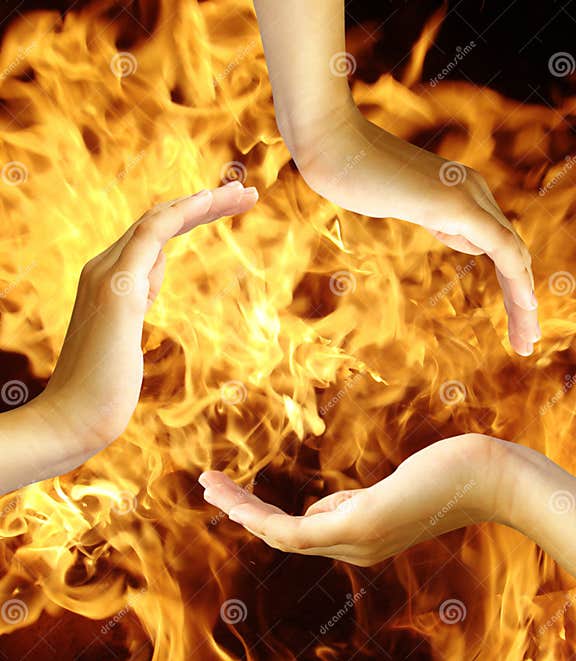 Hands on fire stock photo. Image of conceptual, system - 8245902