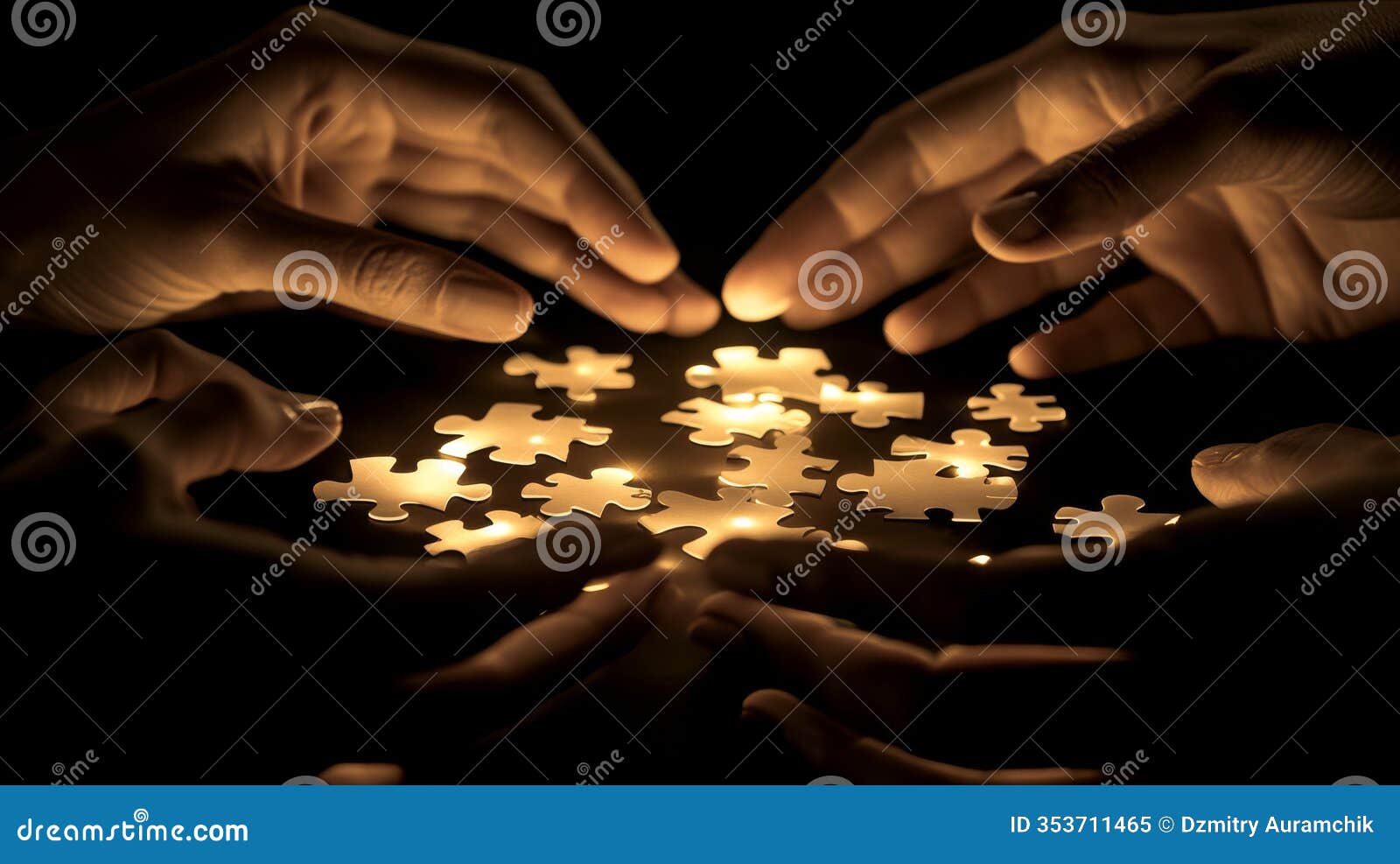 A Digital Puzzle Being Solved By A Of Quantum Particles Representing ...