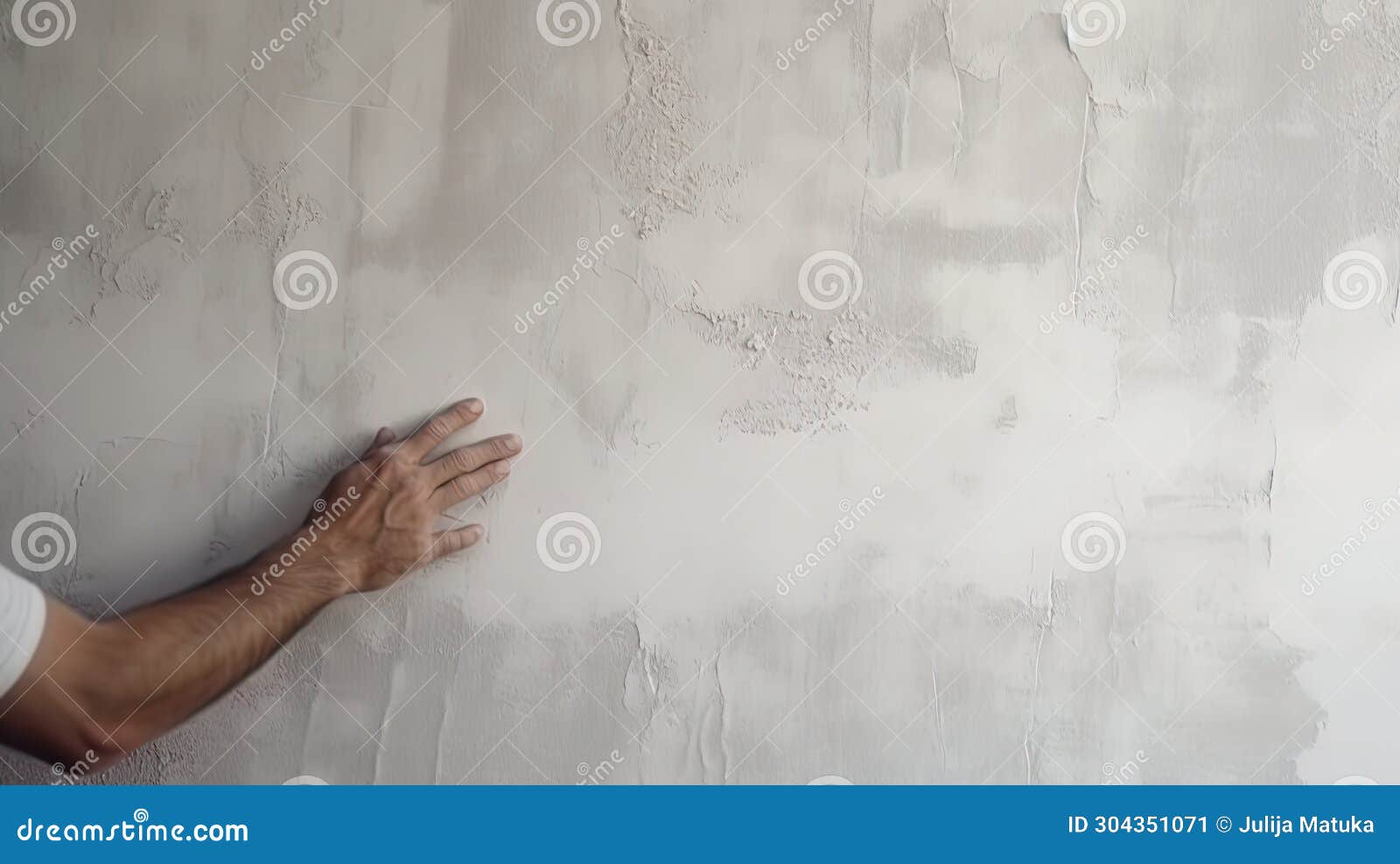 Hands Fixing Drywall on the Wall in a New Structure Stock Illustration ...
